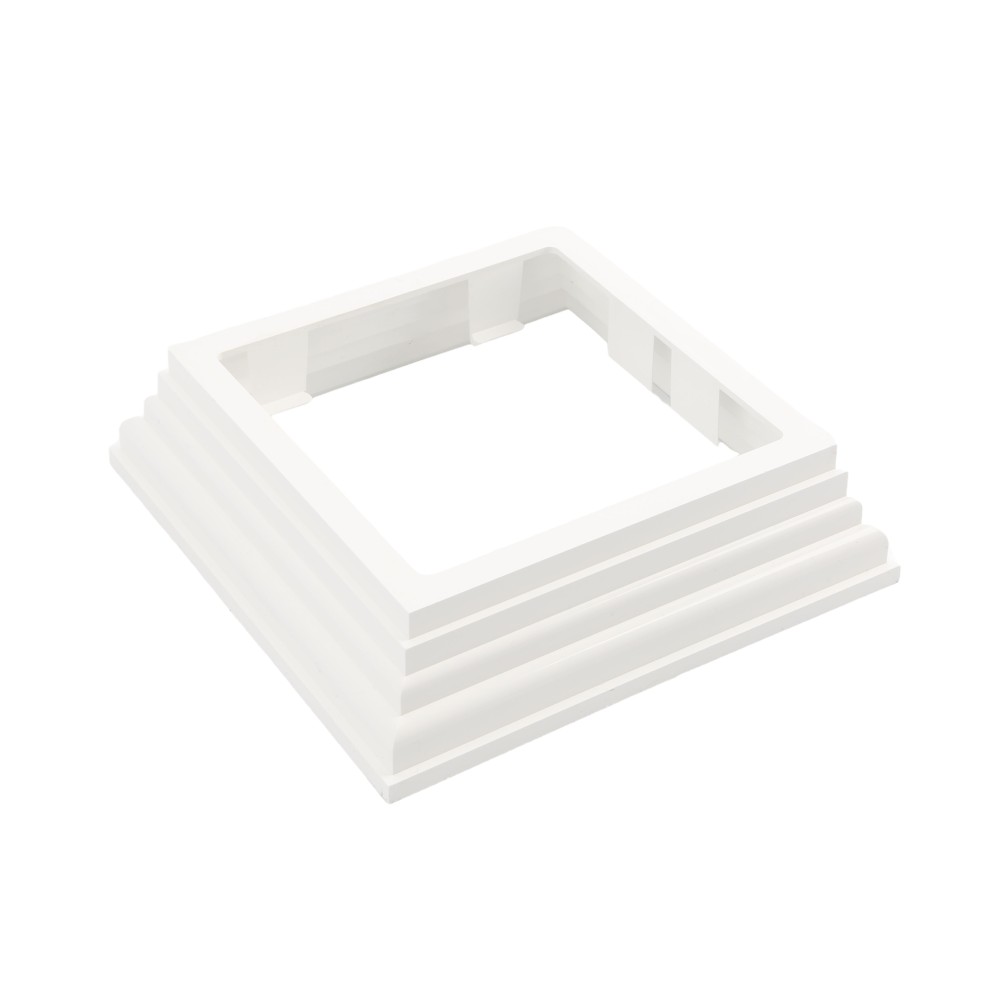 LMT 5" Sq. One-Piece Post Trim Skirt for Vinyl Fence Post (White) - A ...