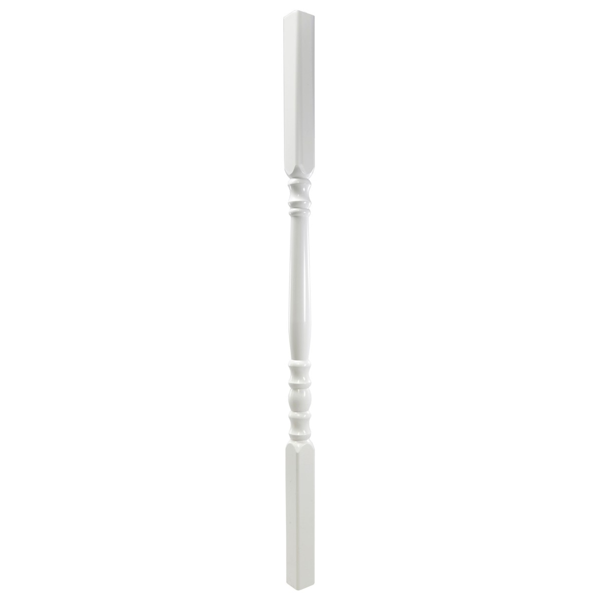 LMT 1 1/2" Sq x 36 1/2" Traditional Baluster Thermoformed Vinyl Spindle ...