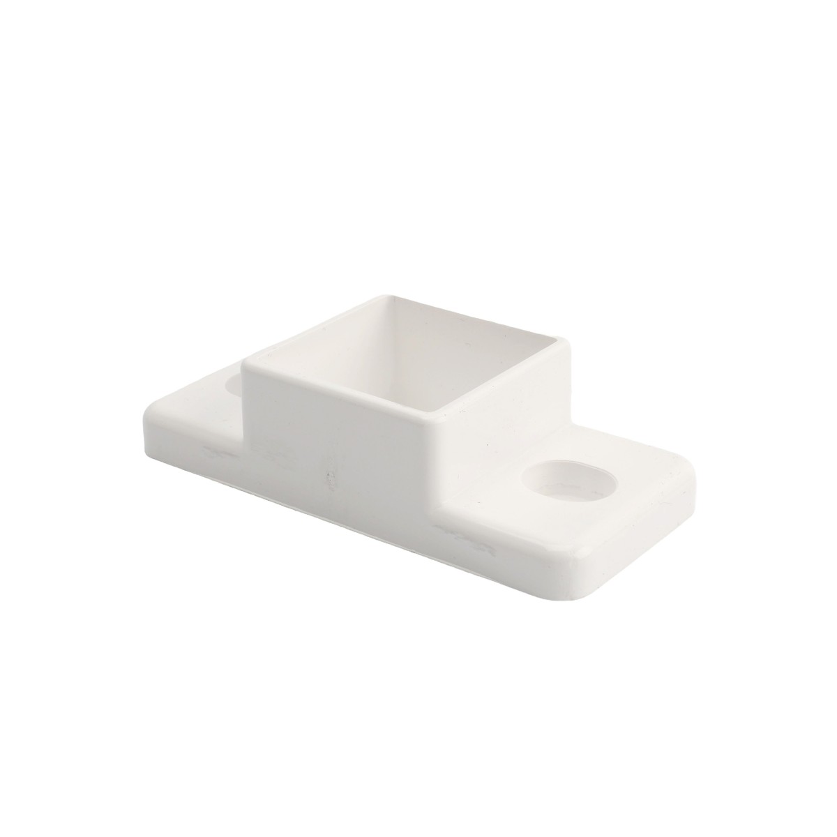LMT A-15RF-WHITE 1 1/2" Sq Rail Foot Block For Vinyl Railing - White ...