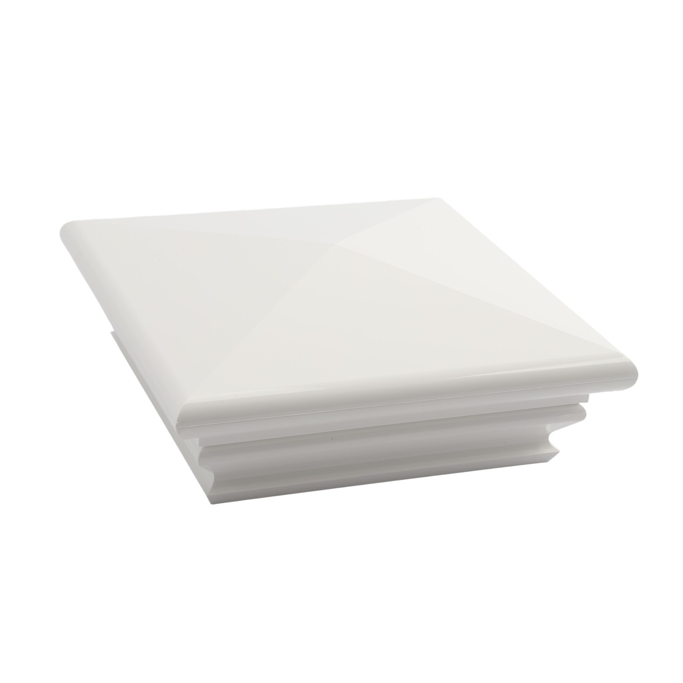 LMT 1225W 6" x 6" Federation Vinyl Post Cap - White | Vinyl Fence Fittings