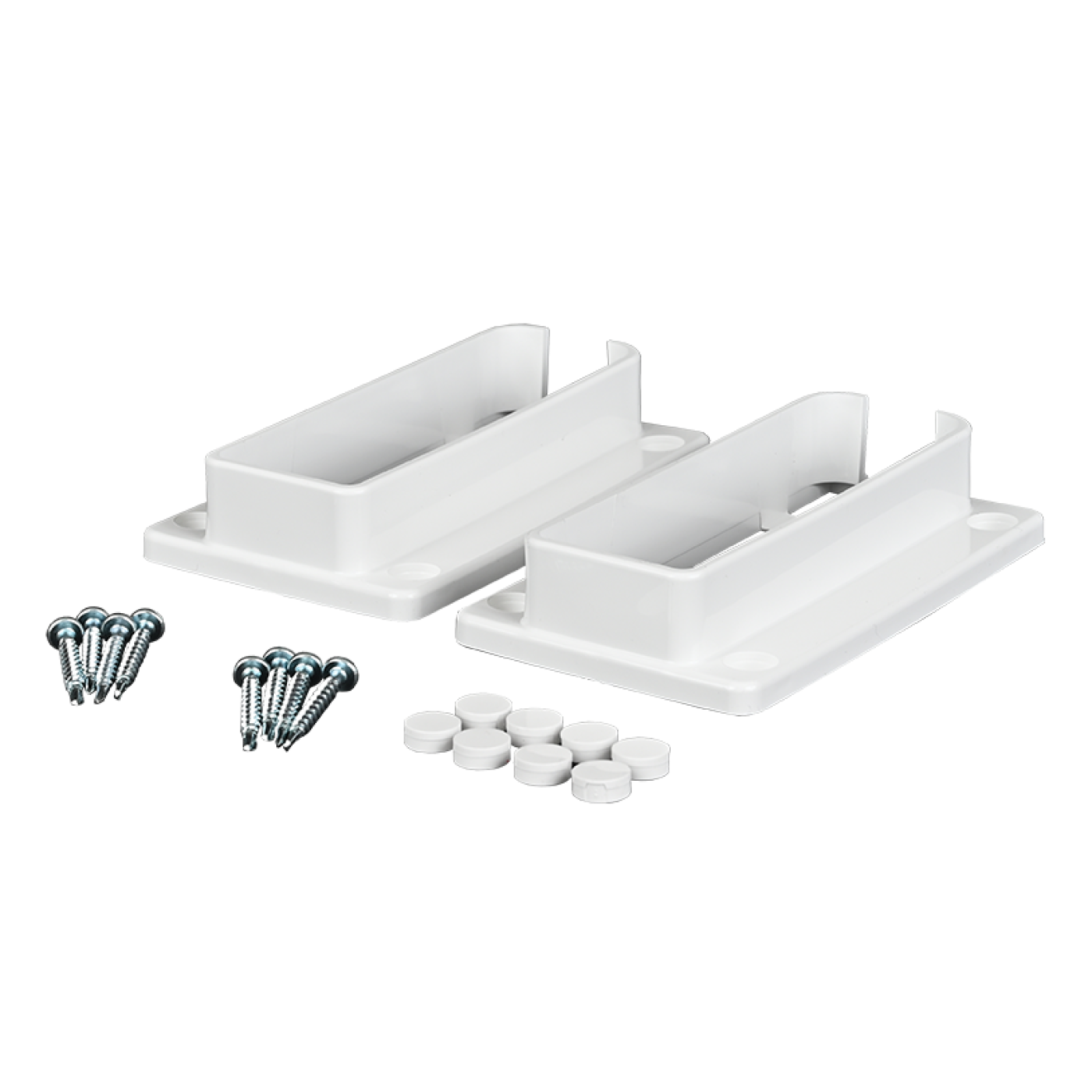 1.75" x 5.5" Vinyl Fence Wall or Post Mount Bracket Kit (White) | Vinyl ...