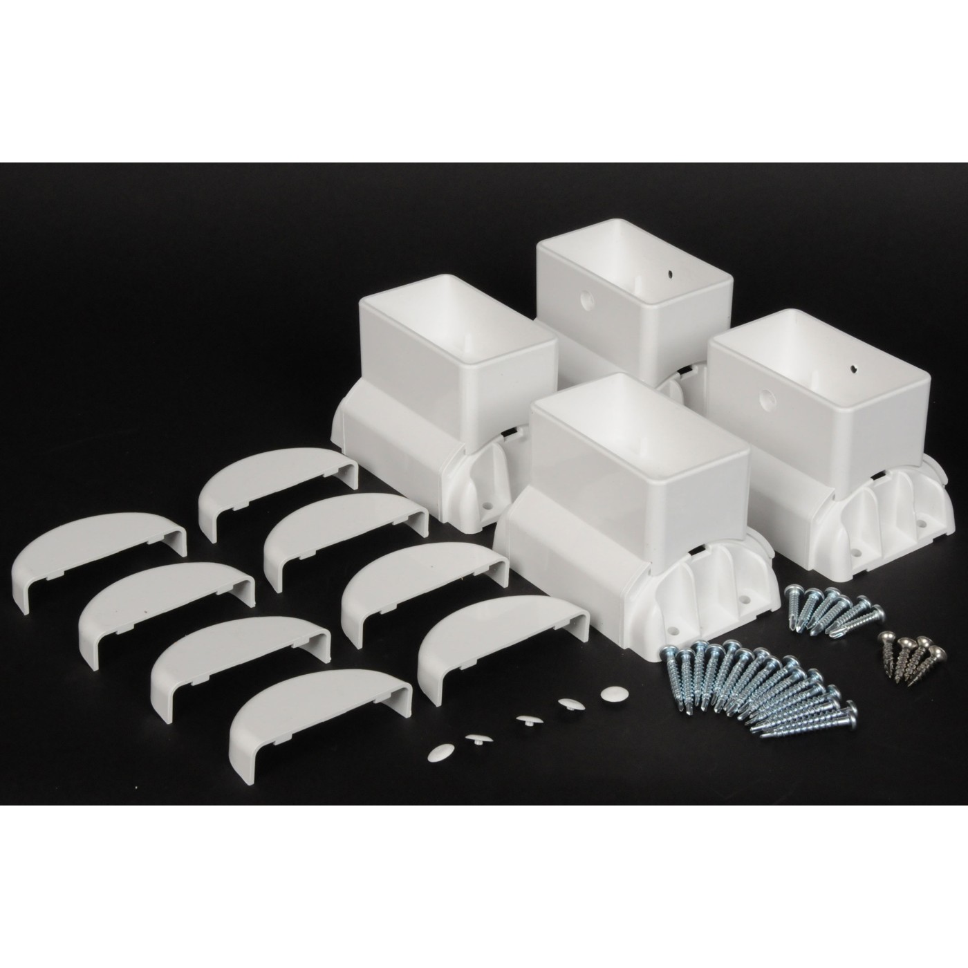 2" x 3.5" Angle Wizard Horizontal Porch Vinyl Railing Bracket Kit ...