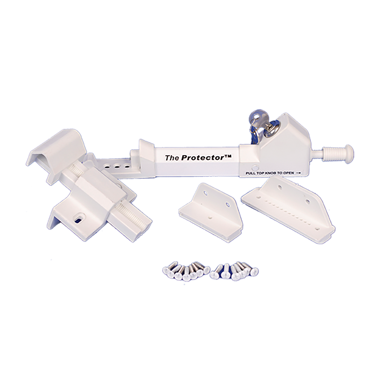 10" Nylon Magnetic Pool Latch Set (White) | Vinyl Fence Fittings