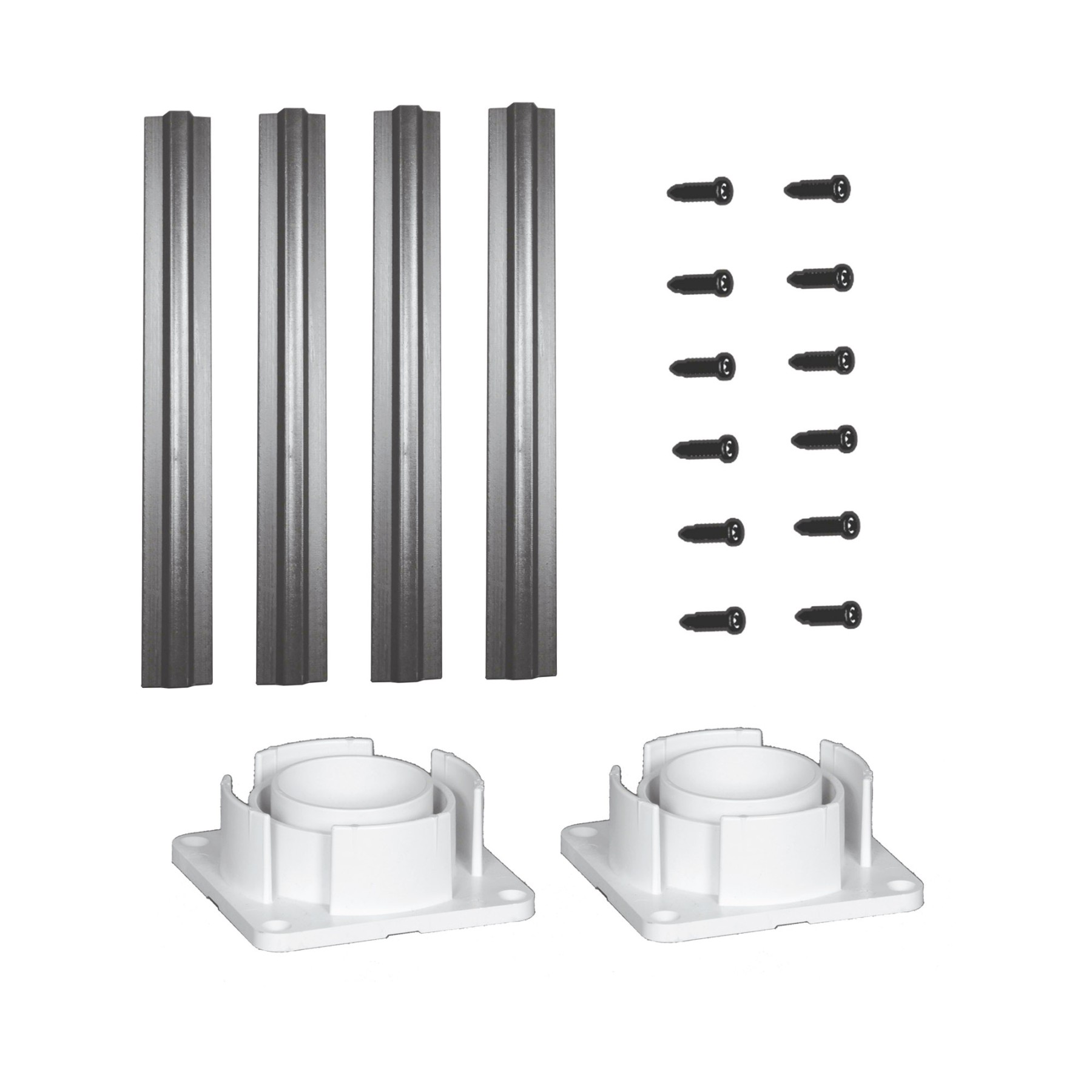LMT 4" Sq. Porch Post Structural Mounting Hardware Kit For Vinyl ...