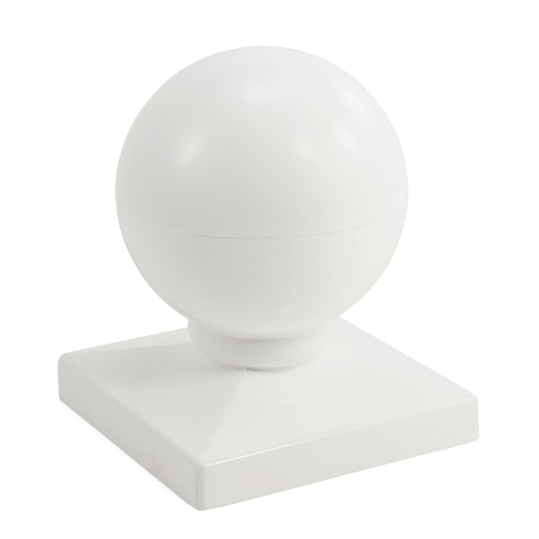 LMT 1117NA 4" x 4" Dome Ball Vinyl Post Cap - Almond | Vinyl Fence Fittings
