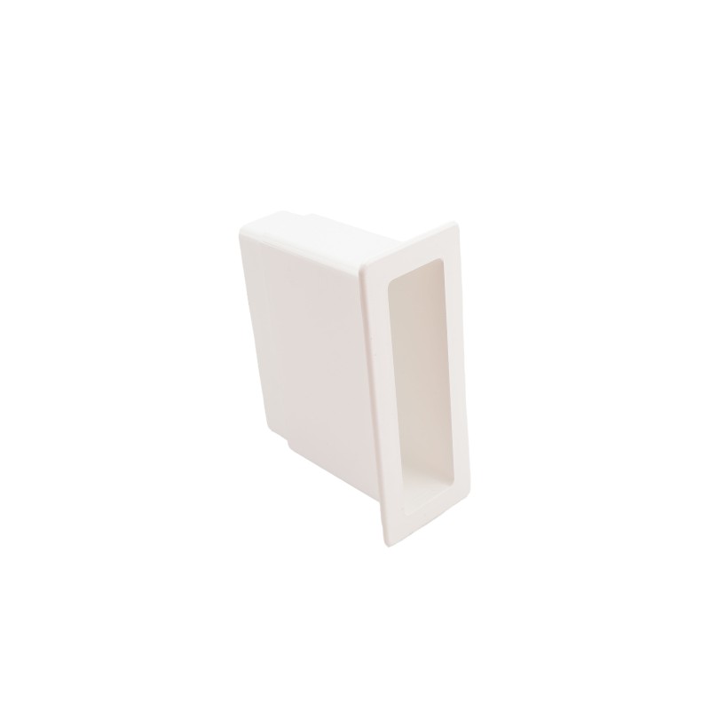 1 1/2" x 5 1/2" x 5" Pocket Rail Vinyl Fence Gate Socket (White) - LMT ...