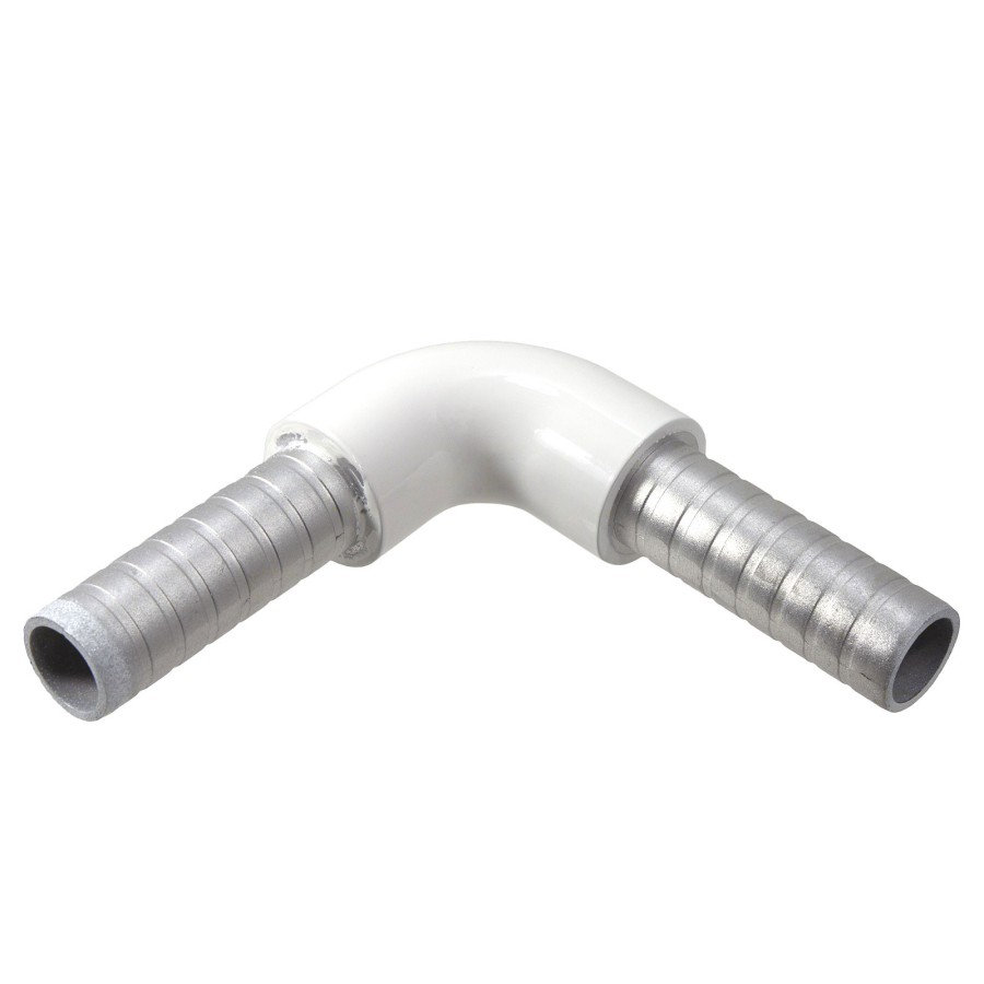 LMT Aluminum ADA-Compliant 90° Corner With Joiners (White) - 6016-WHITE | Vinyl Fence Fittings