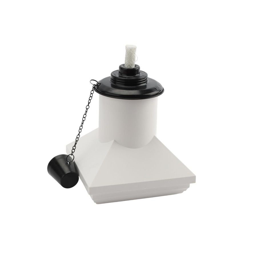 BuzzCap 5" x 5" or 4" x 4" Mosquito Tiki Torch Post Cap - White | Vinyl ...