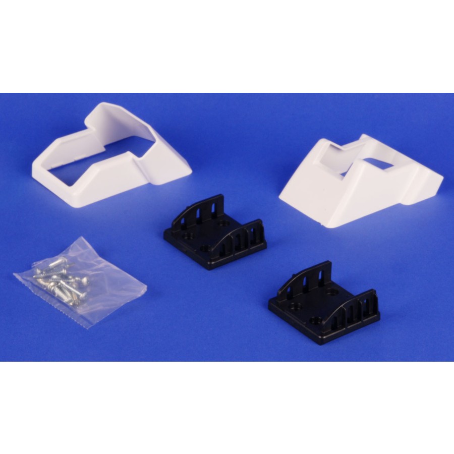 LMT 1396-WHITE T-Rail Covered Handrail Stair Bracket Kit For Vinyl ...