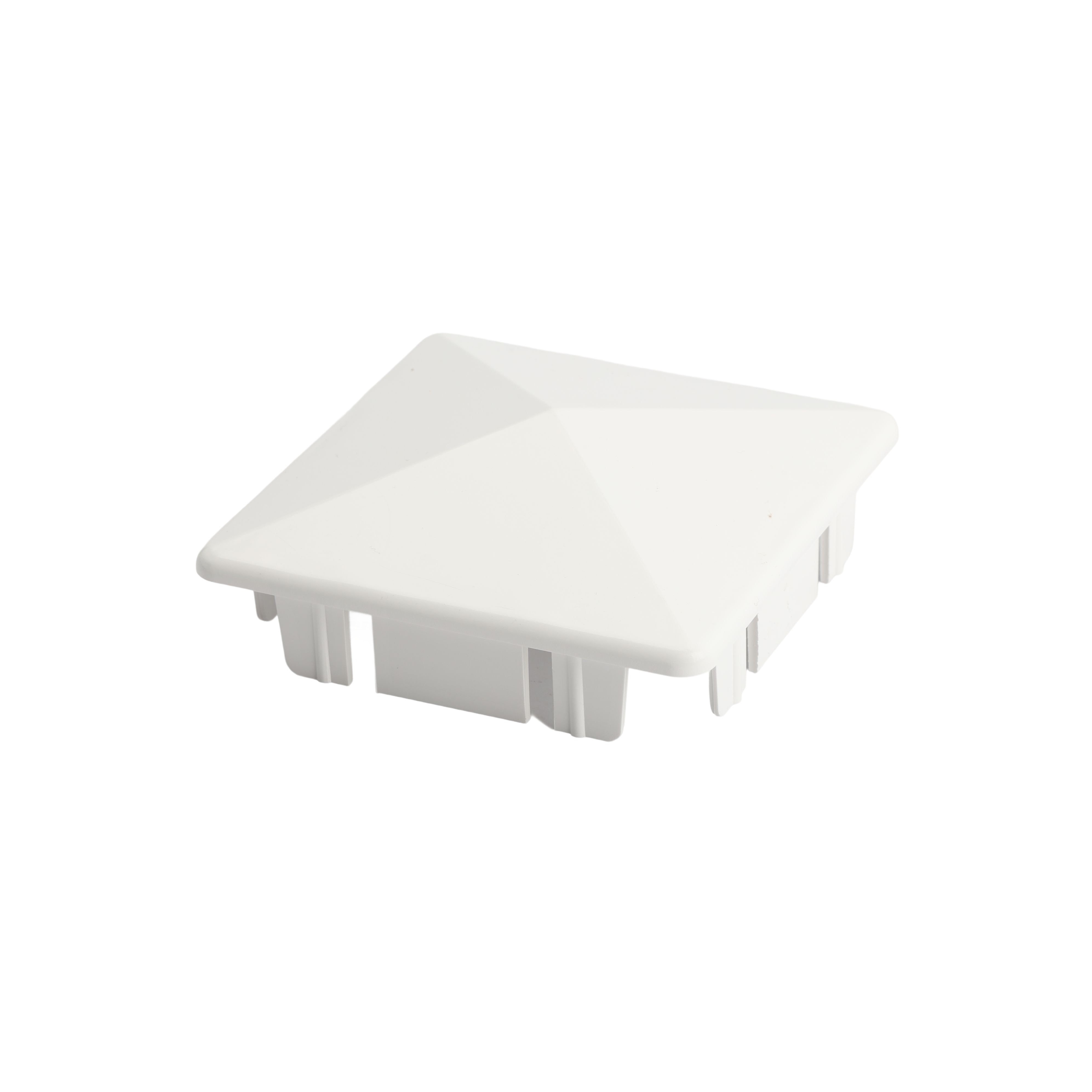 LMT 1080W 4" x 4" Internal Pyramid Vinyl Post Cap (3.715" x 3.715 ...