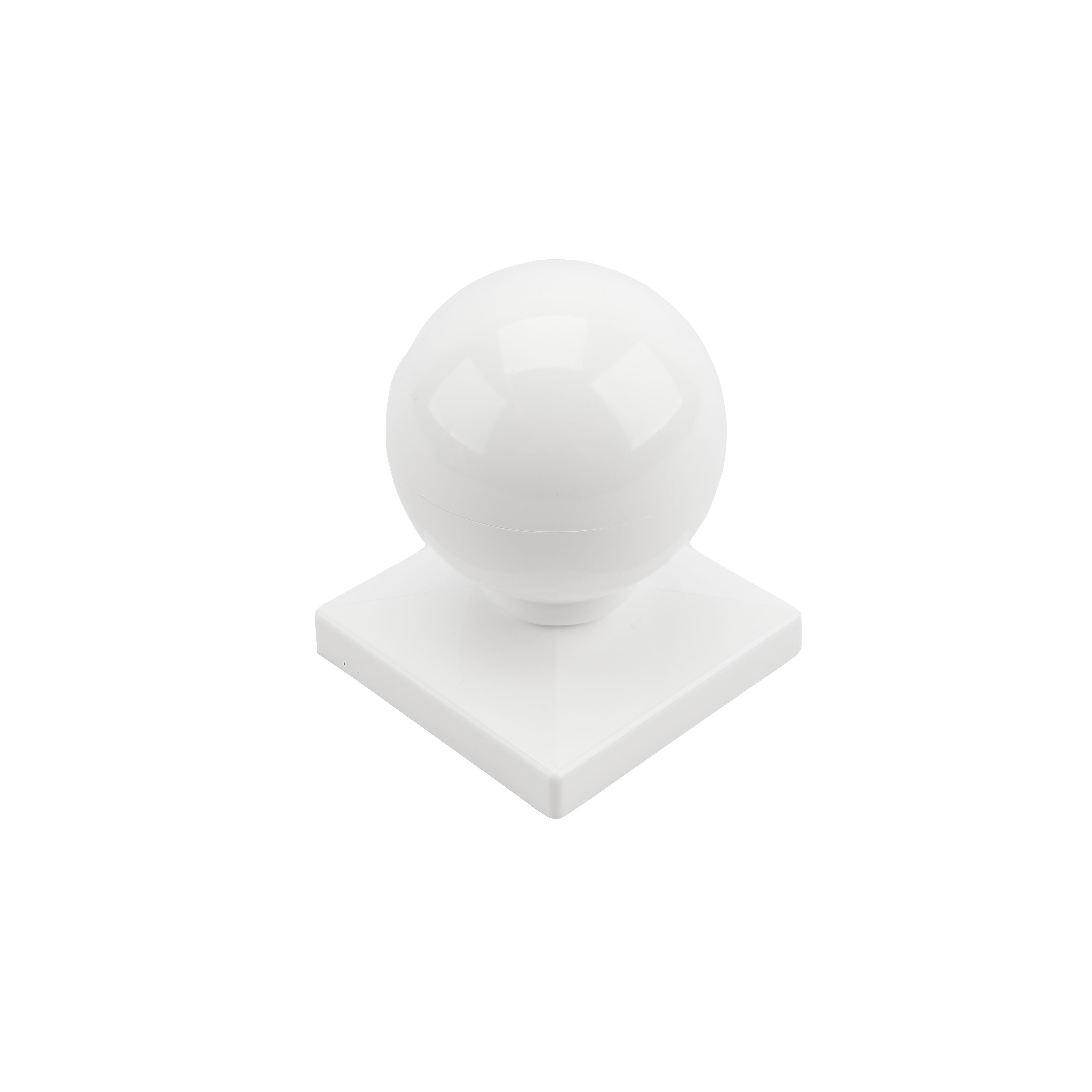 Bufftech Ball Vinyl Post Cap 4" x 4" | Vinyl Fence Fittings