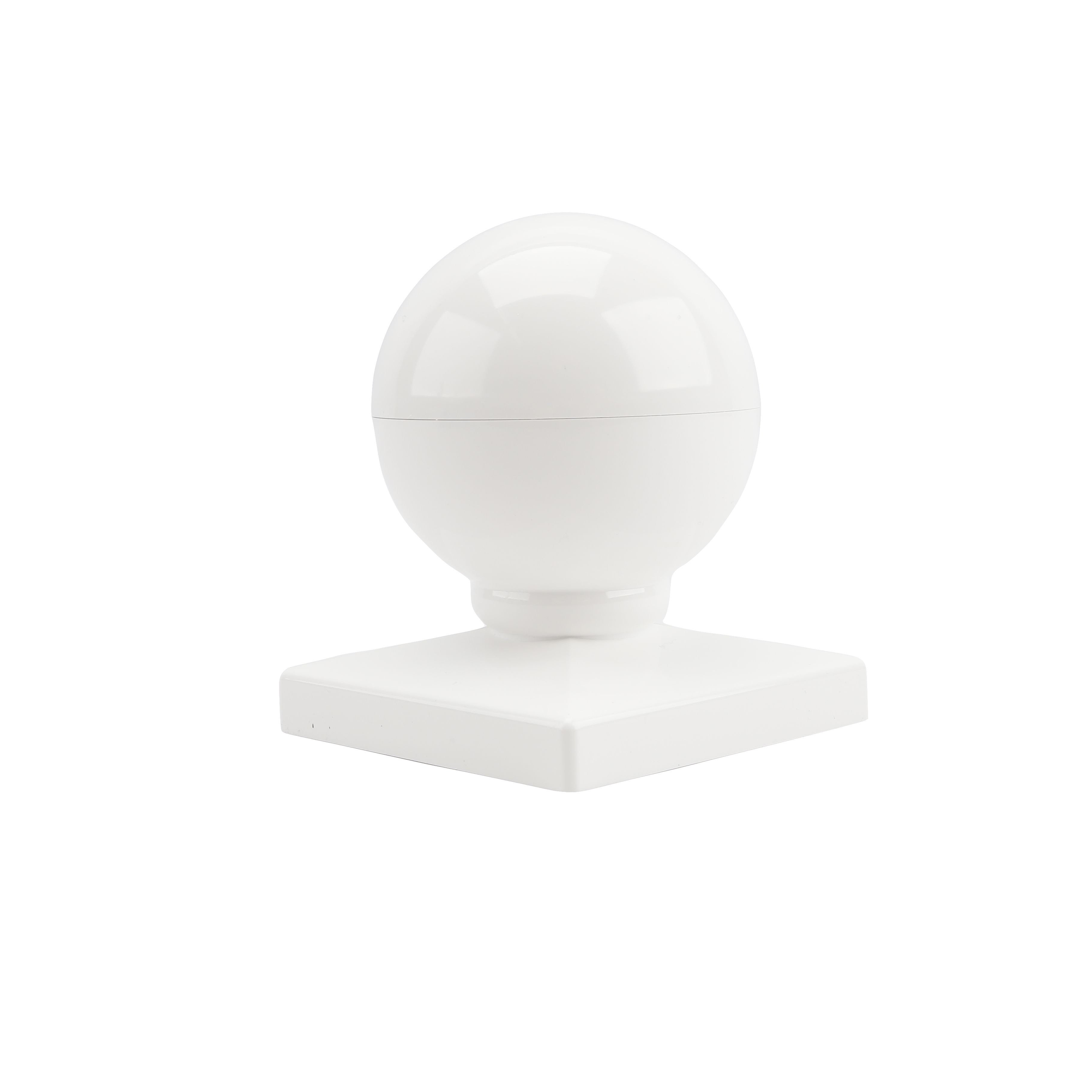 Bufftech Ball Vinyl Post Cap 4" x 4" | Vinyl Fence Fittings