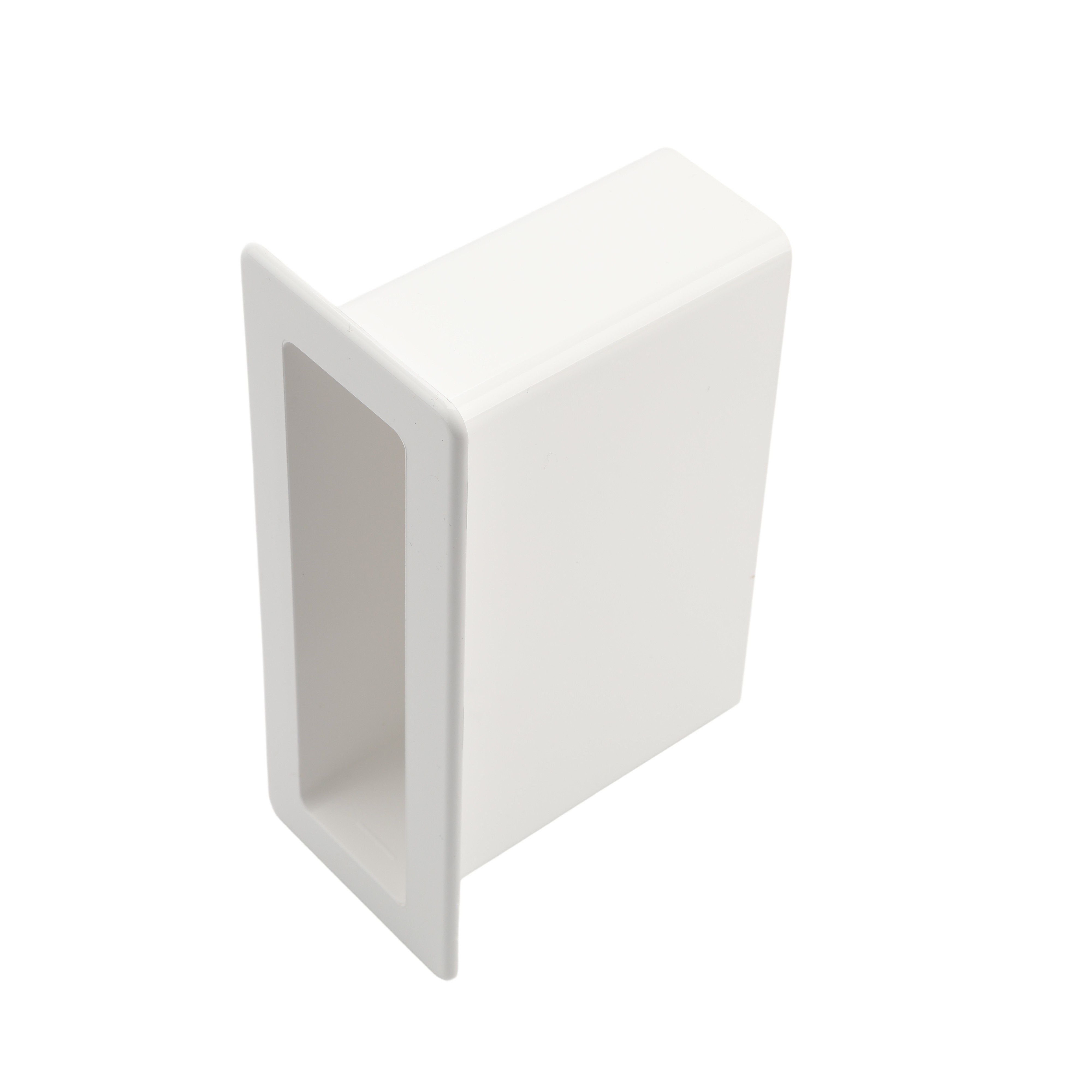 1 1/2" x 5 1/2" x 4" Pocket Rail Vinyl Fence Gate Socket (White) - LMT ...