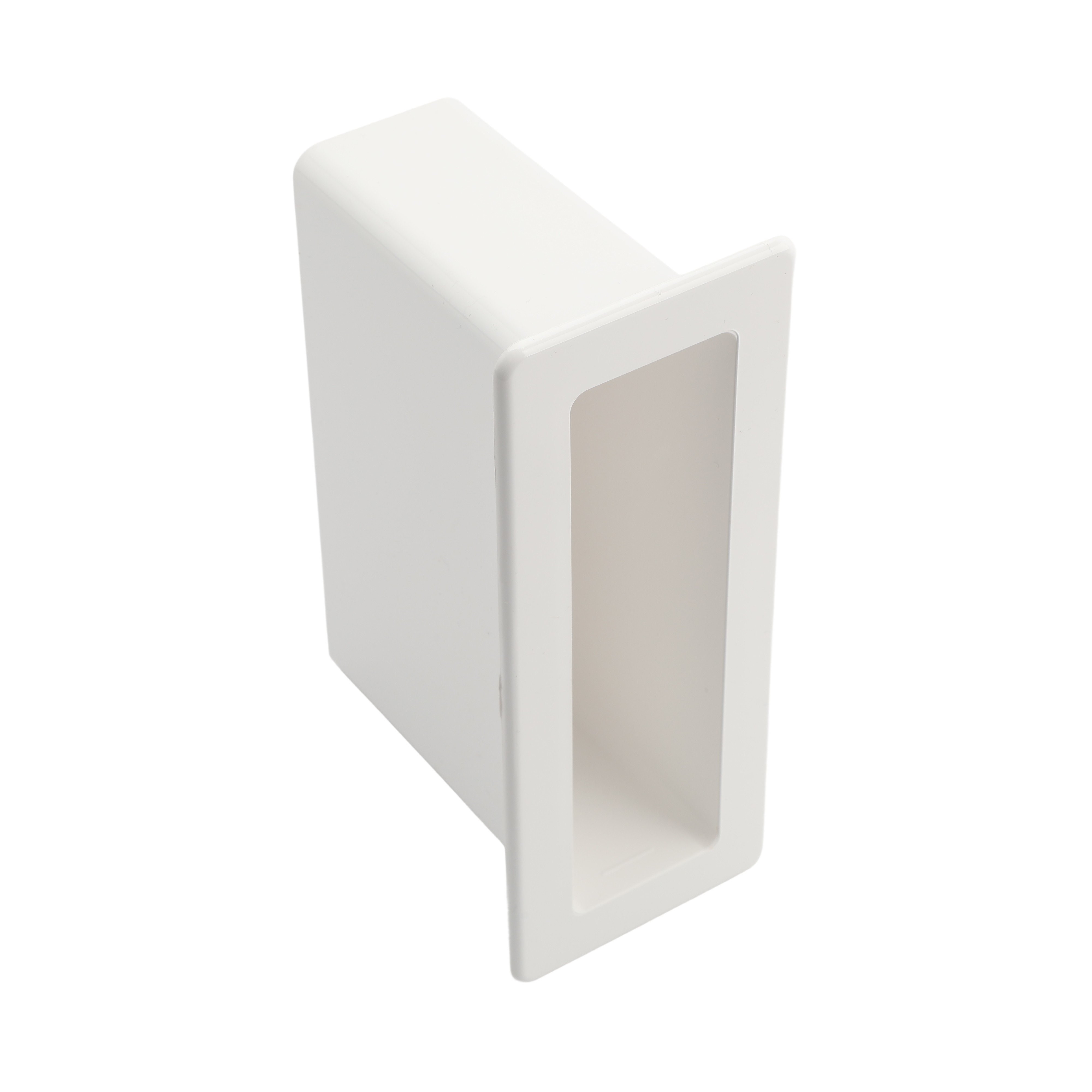 1 1/2" x 5 1/2" x 4" Pocket Rail Vinyl Fence Gate Socket (White) - LMT ...