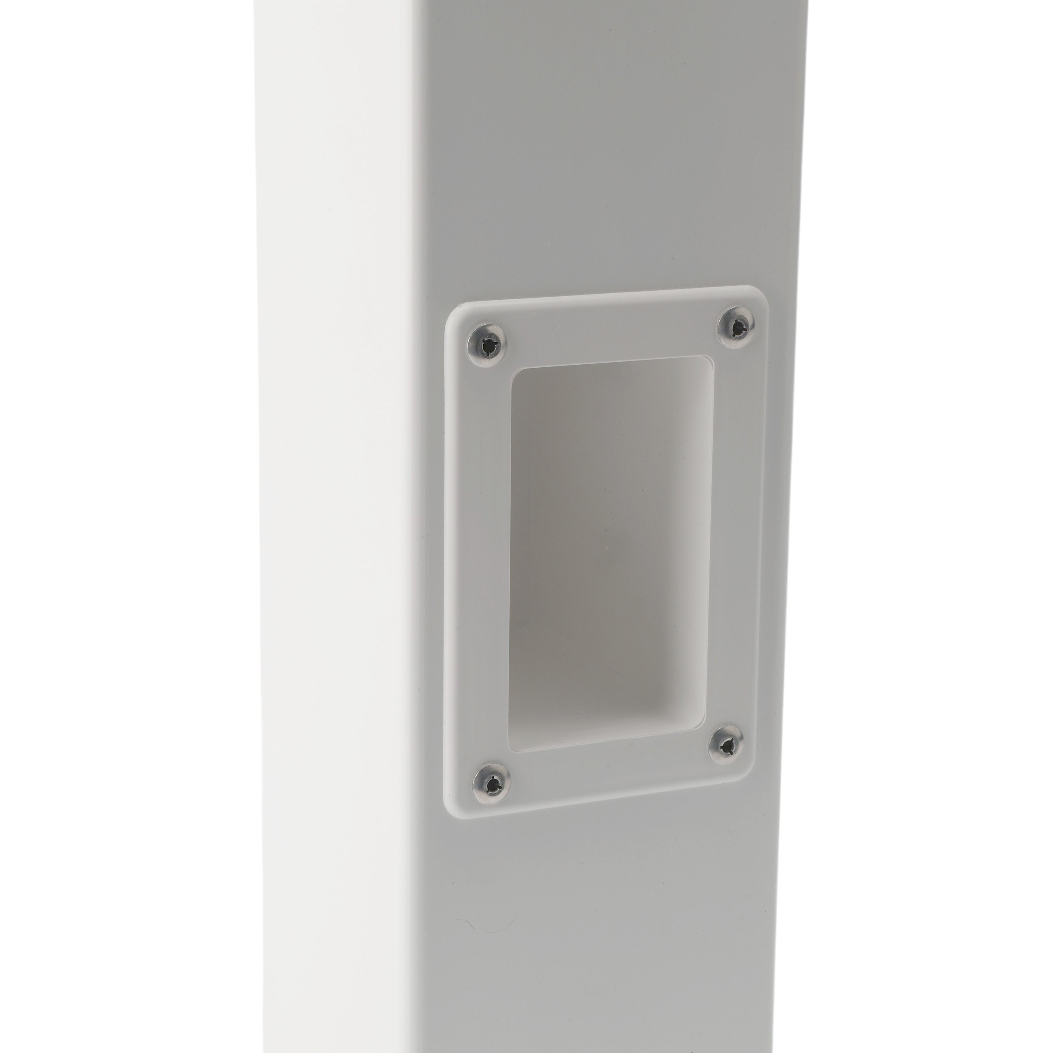 2" x 3 1/2" x 4" Pocket Rail Vinyl Fence Gate Socket (White) - LMT 1128 ...