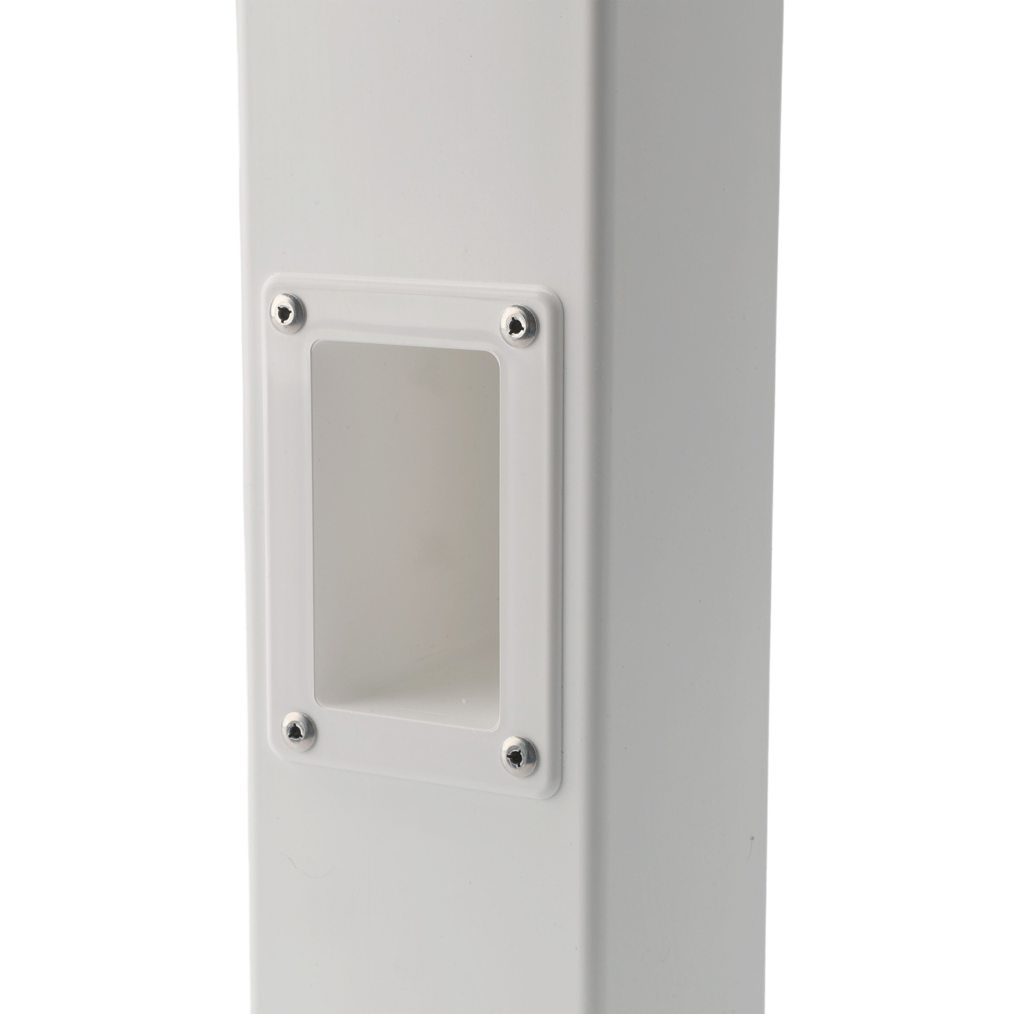2" x 3 1/2" x 4" Pocket Rail Vinyl Fence Gate Socket (White) - LMT 1128 ...