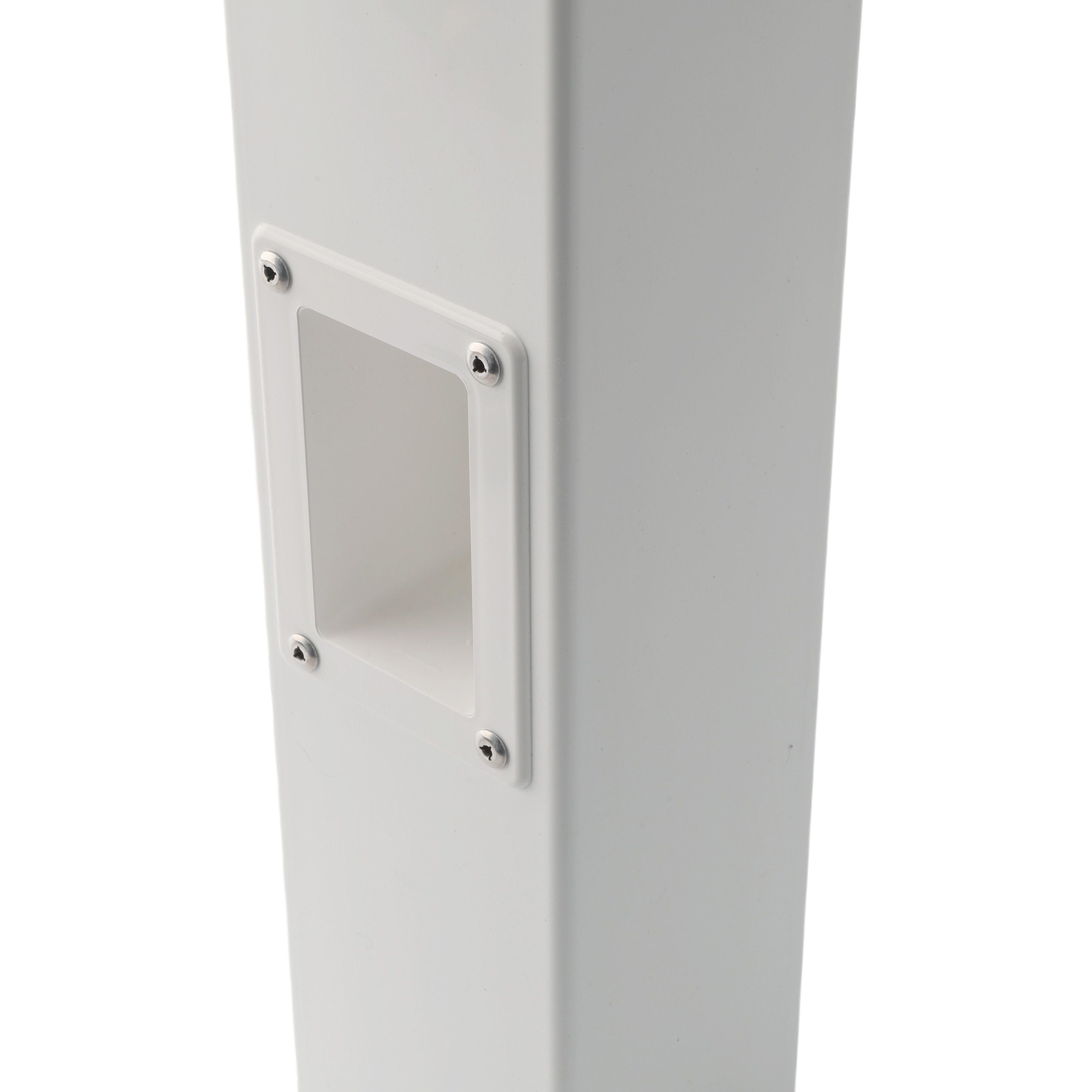 2" x 3 1/2" x 4" Pocket Rail Vinyl Fence Gate Socket (White) - LMT 1128 ...