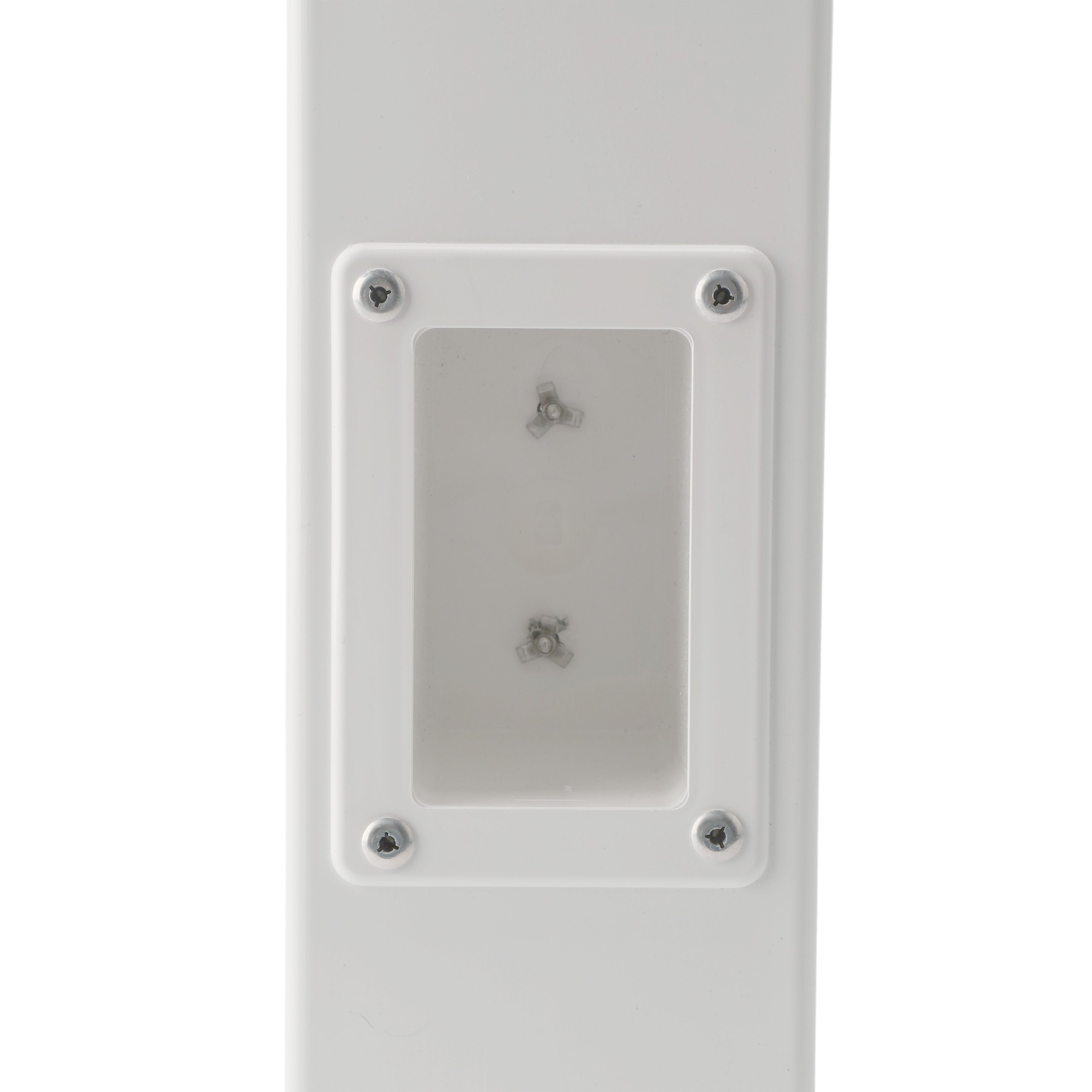 2" x 3 1/2" x 4" Pocket Rail Vinyl Fence Gate Socket (White) - LMT 1128 ...