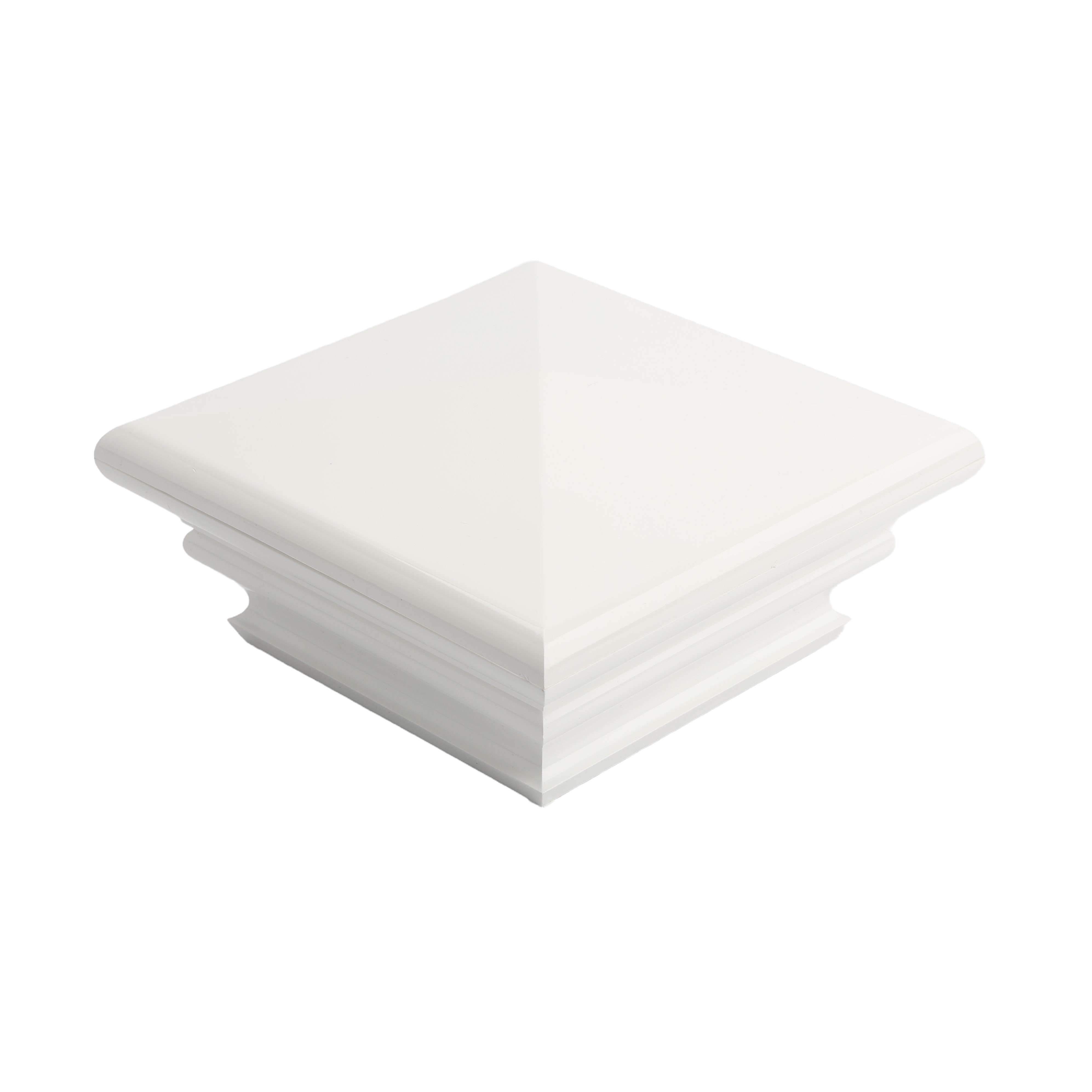 LMT 1139W 4" x 4" Federation Vinyl Post Cap - White | Vinyl Fence Fittings