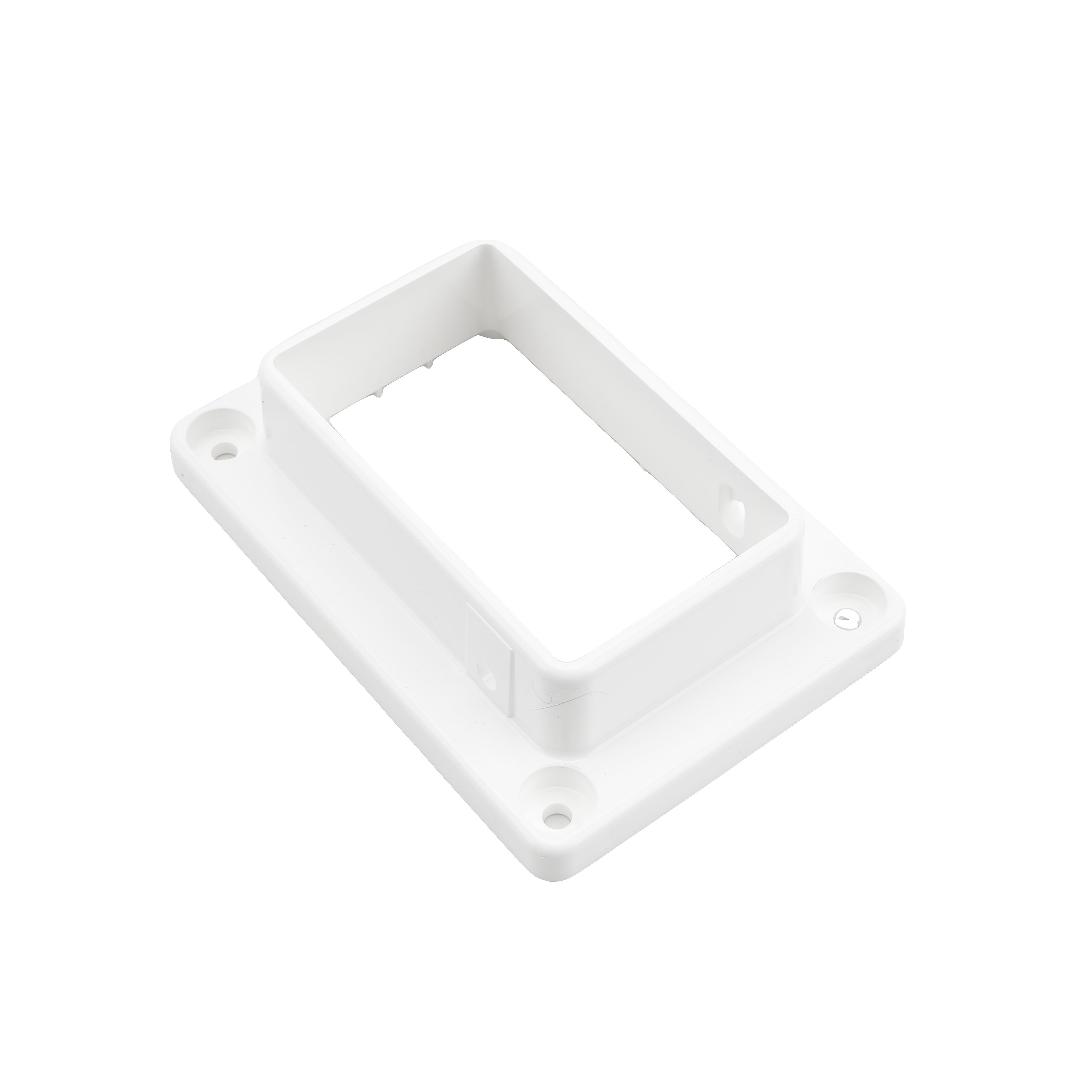 LMT 1219-WHITE 2" x 3 1/2" Slotted Handrail Vinyl Bracket Kit For Vinyl ...