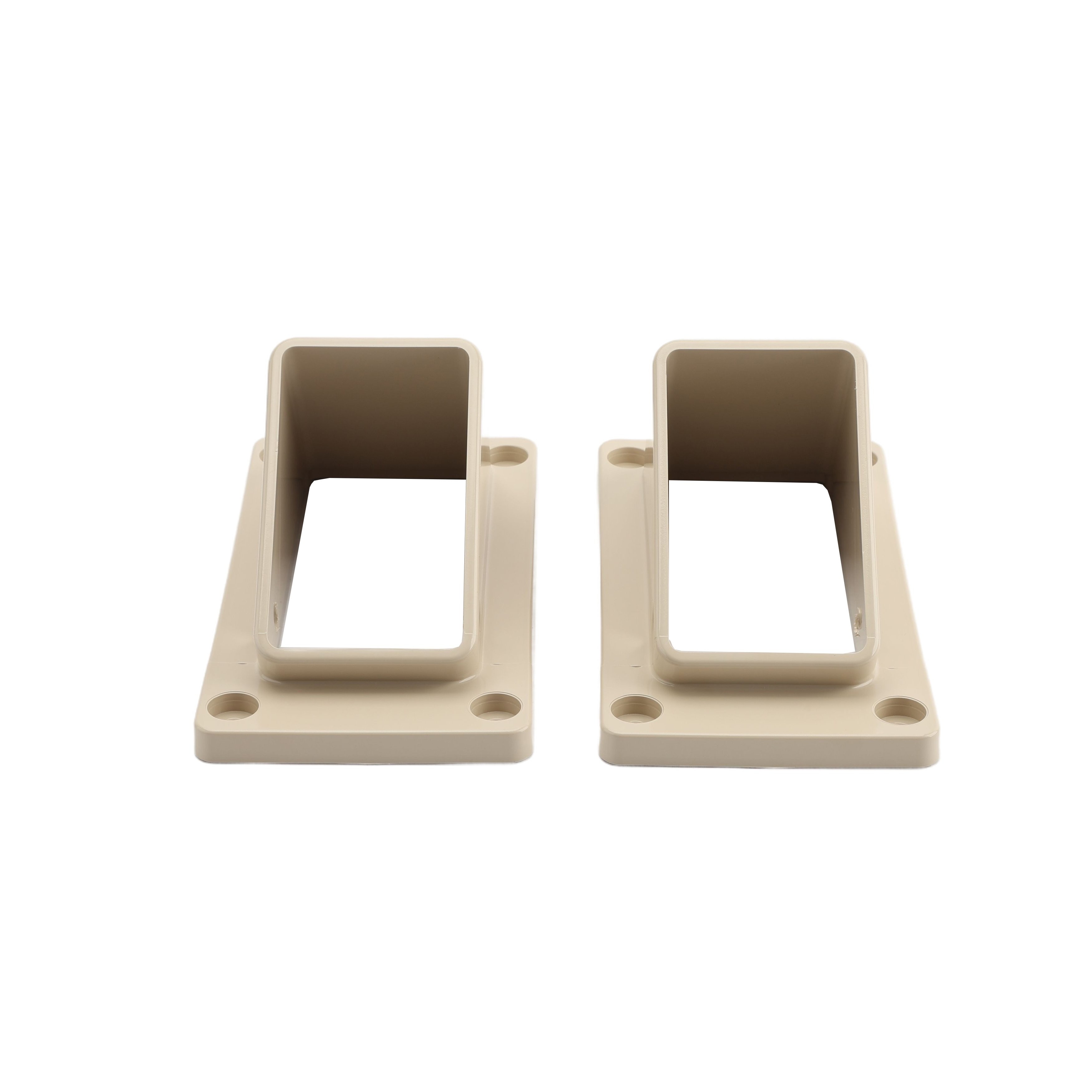 LMT 1276-ALMOND 2" x 3 1/2" Stair Rail Handrail Vinyl Bracket Kit For ...