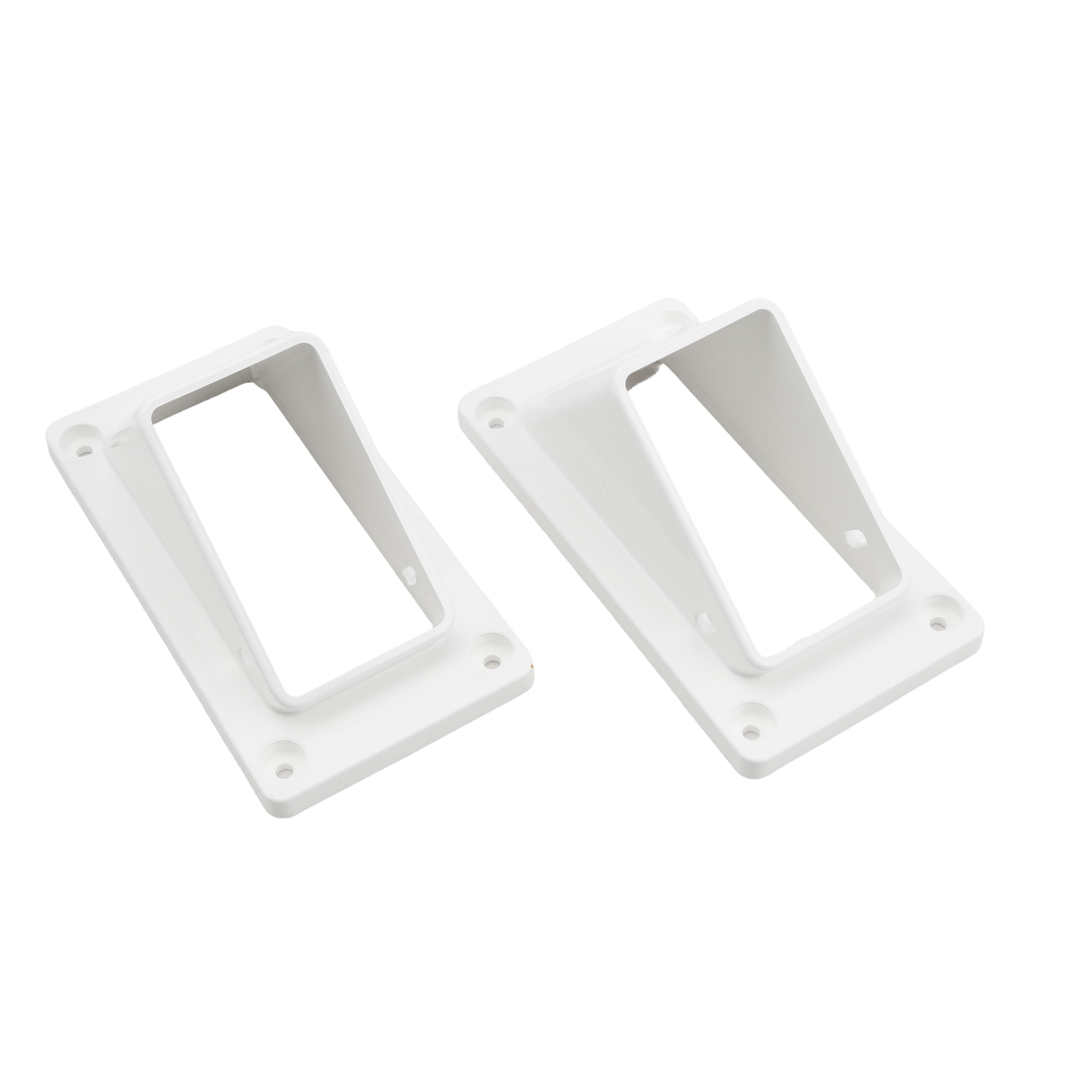LMT 1276-WHITE 2" x 3 1/2" Stair Rail Handrail Vinyl Bracket Kit For ...
