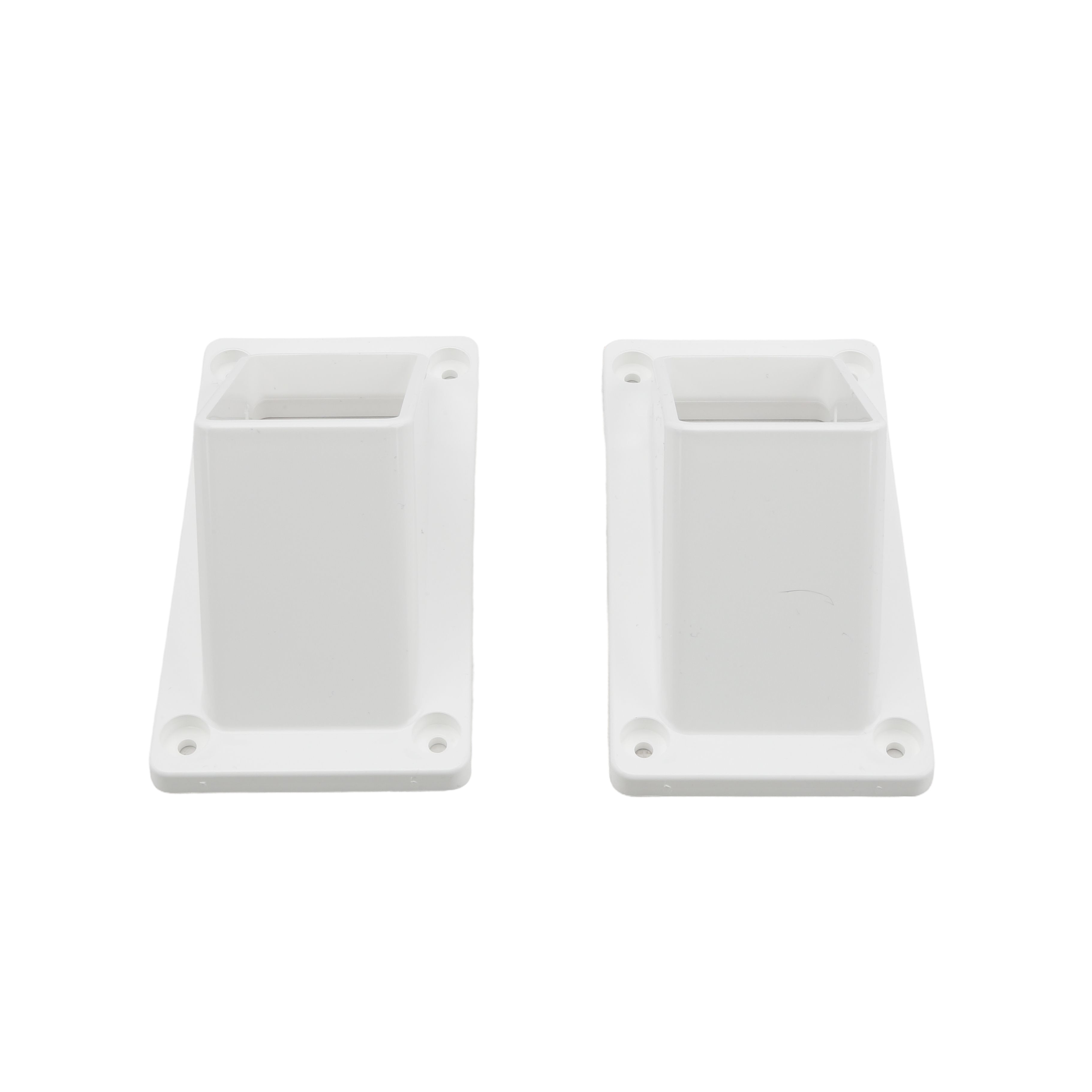 LMT 1276-WHITE 2" x 3 1/2" Stair Rail Handrail Vinyl Bracket Kit For ...