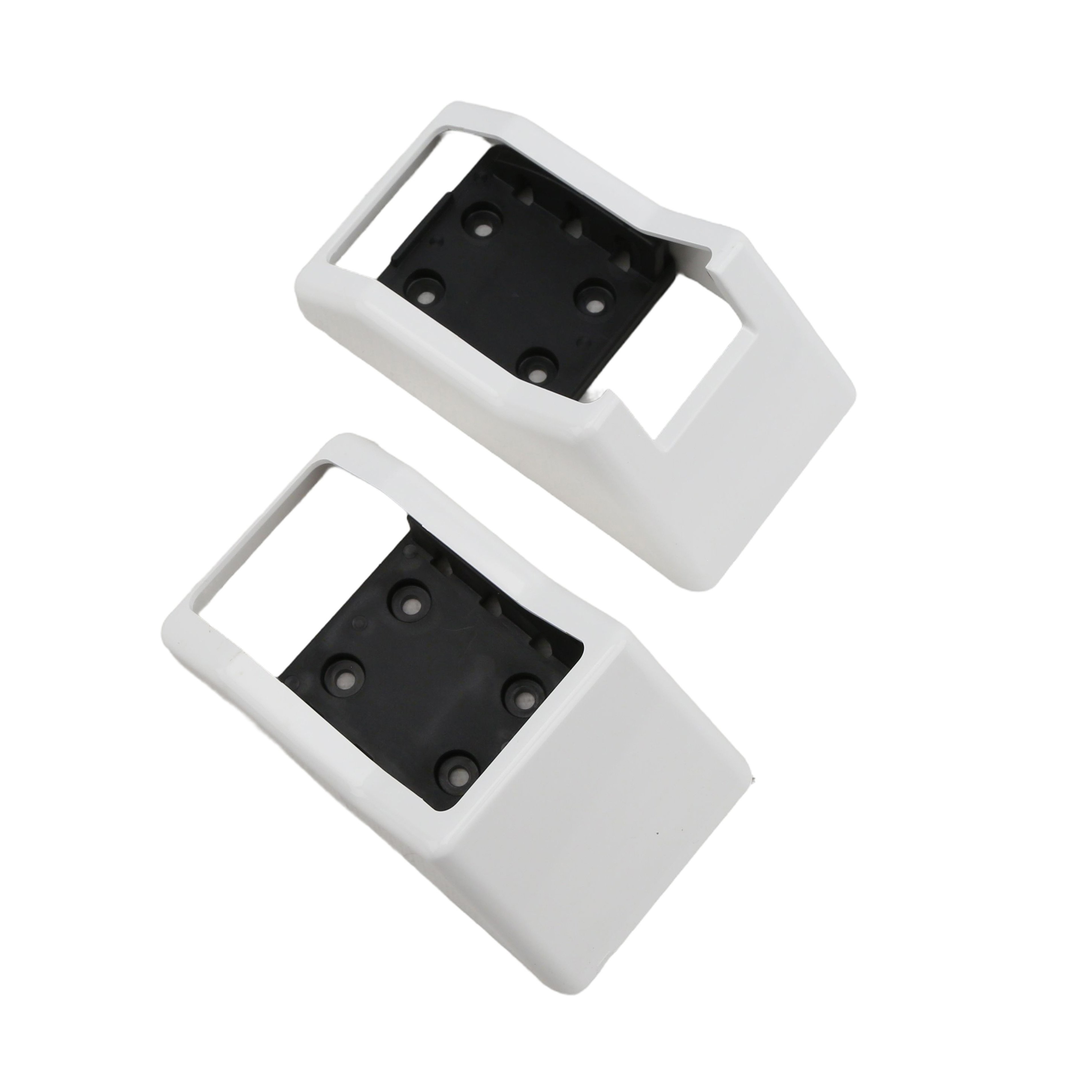 LMT 1395-WHITE 2" x 3 1/2" Covered Stair Handrail Bracket Kit For Vinyl ...