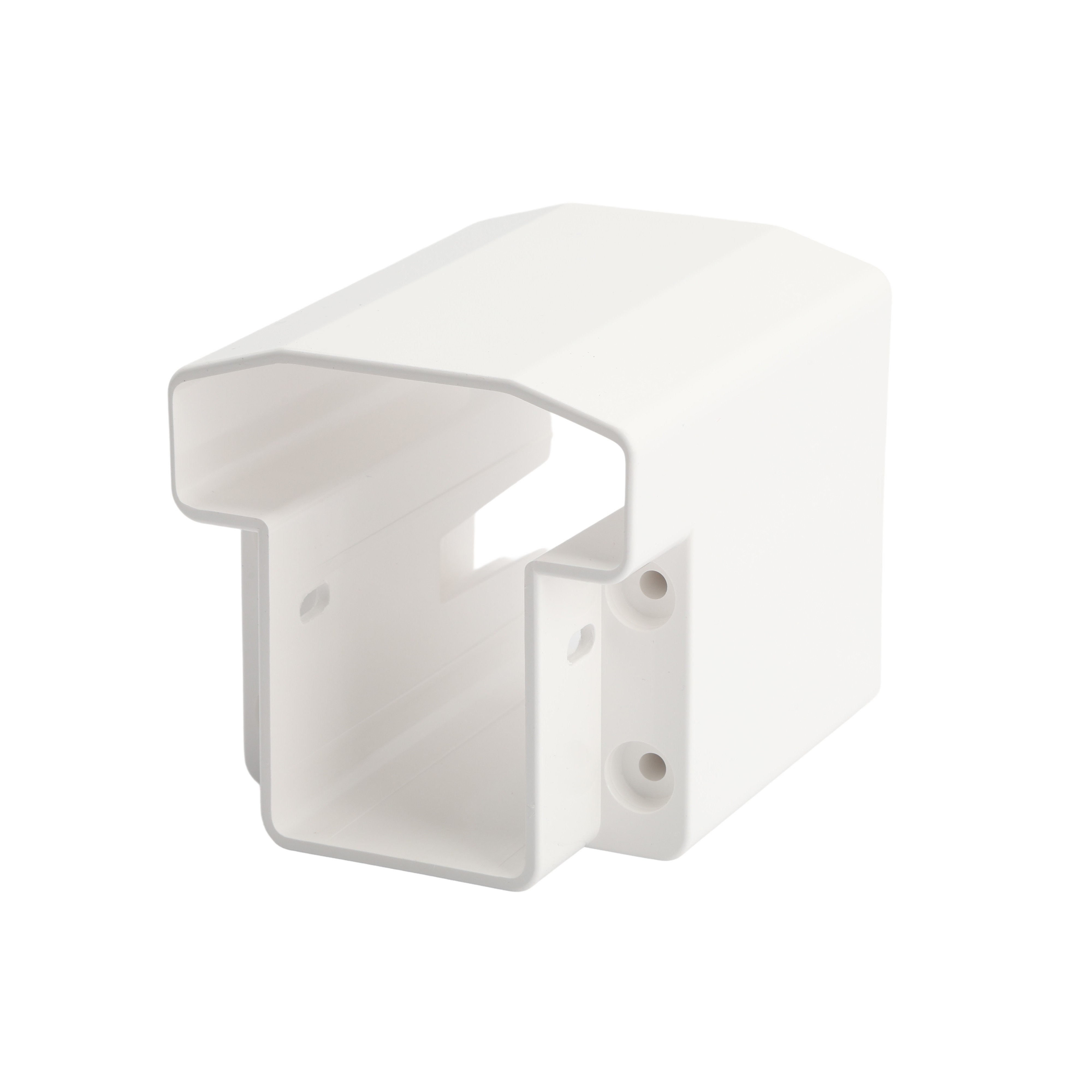 LMT 1428-WHITE 4 3/4" T-Rail Field Cut Handrail Vinyl Railing Bracket ...