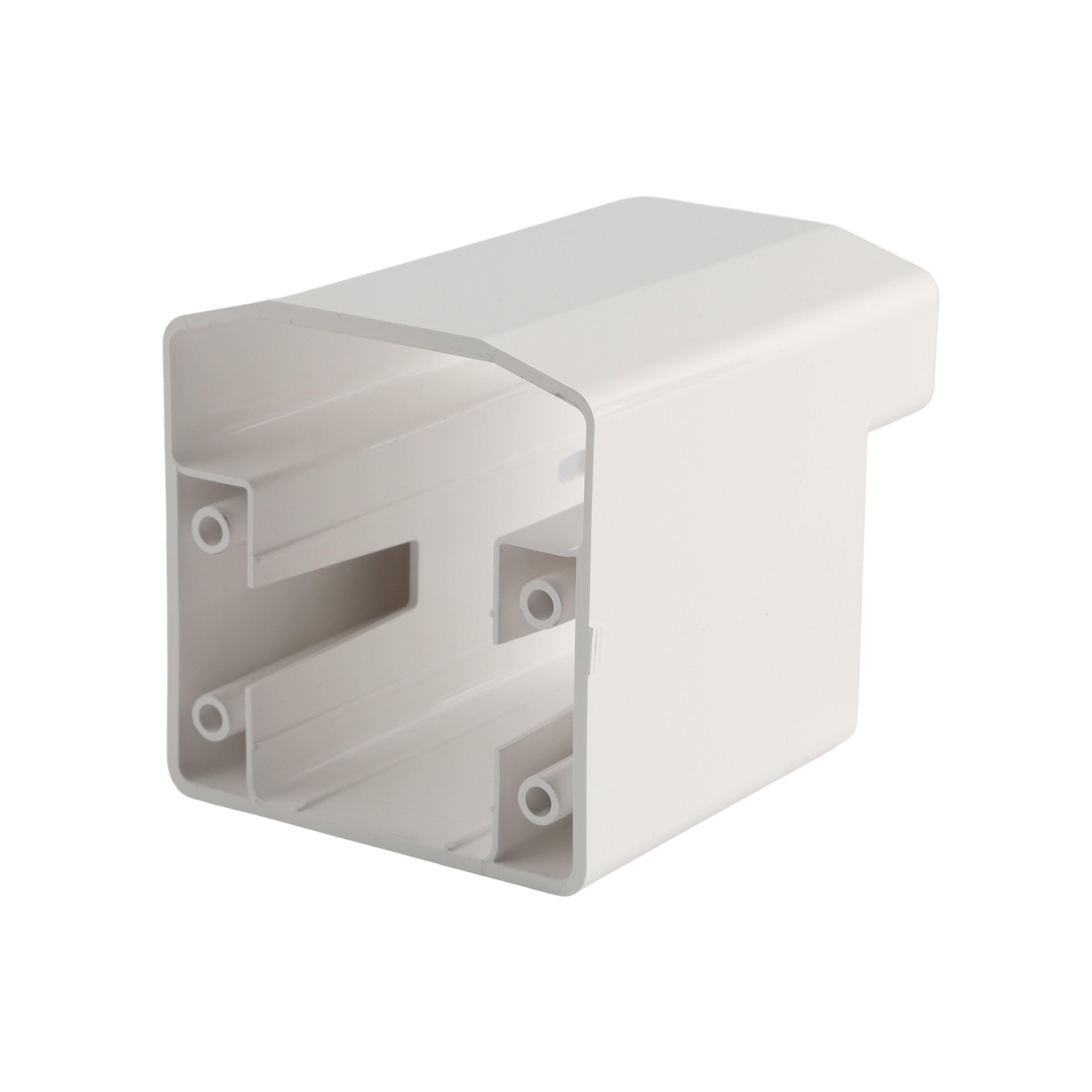 LMT 1428-WHITE 4 3/4" T-Rail Field Cut Handrail Vinyl Railing Bracket ...