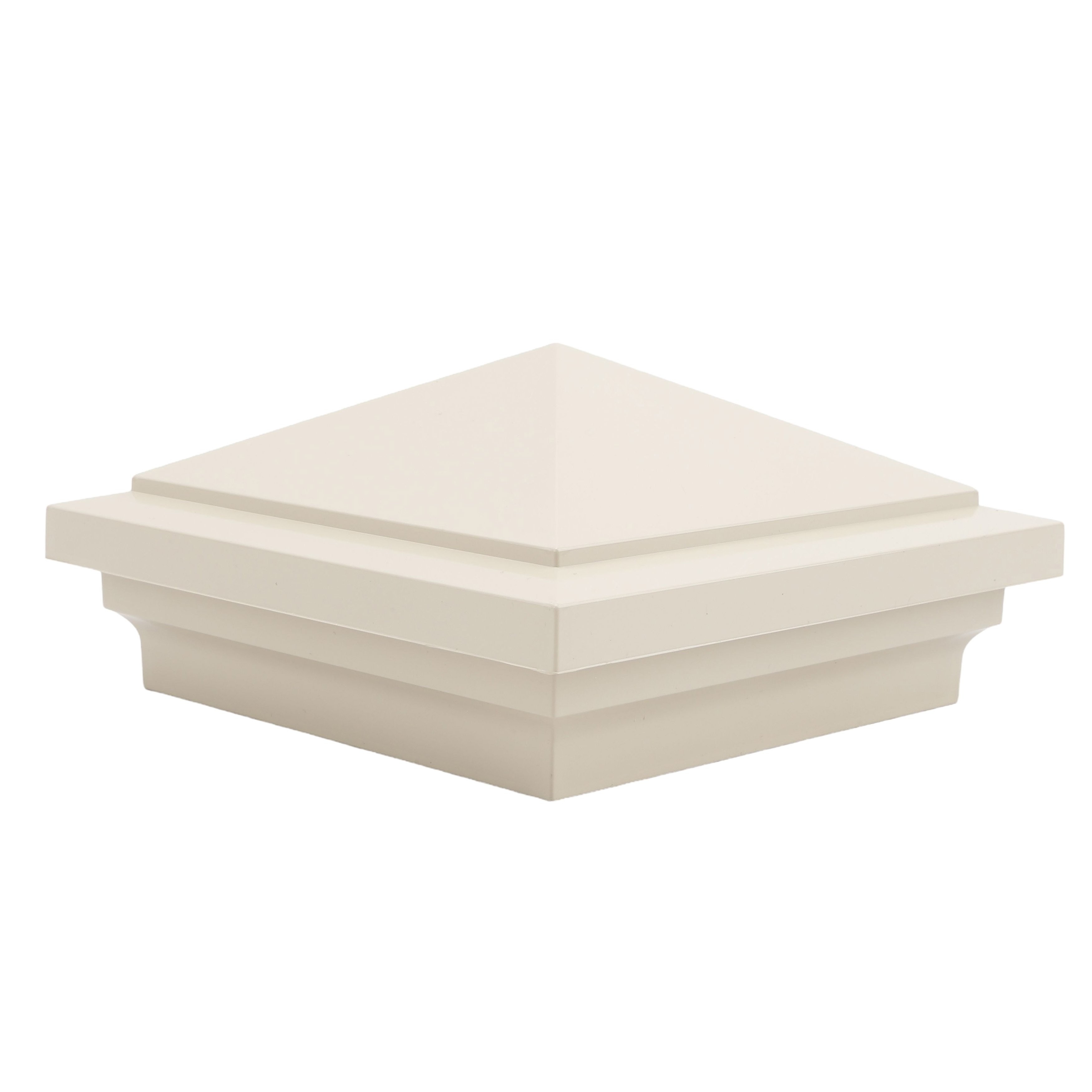 LMT-1472NA 4" x 4" Sq. Haven Vinyl Post Cap - Almond | Vinyl Fence Fittings