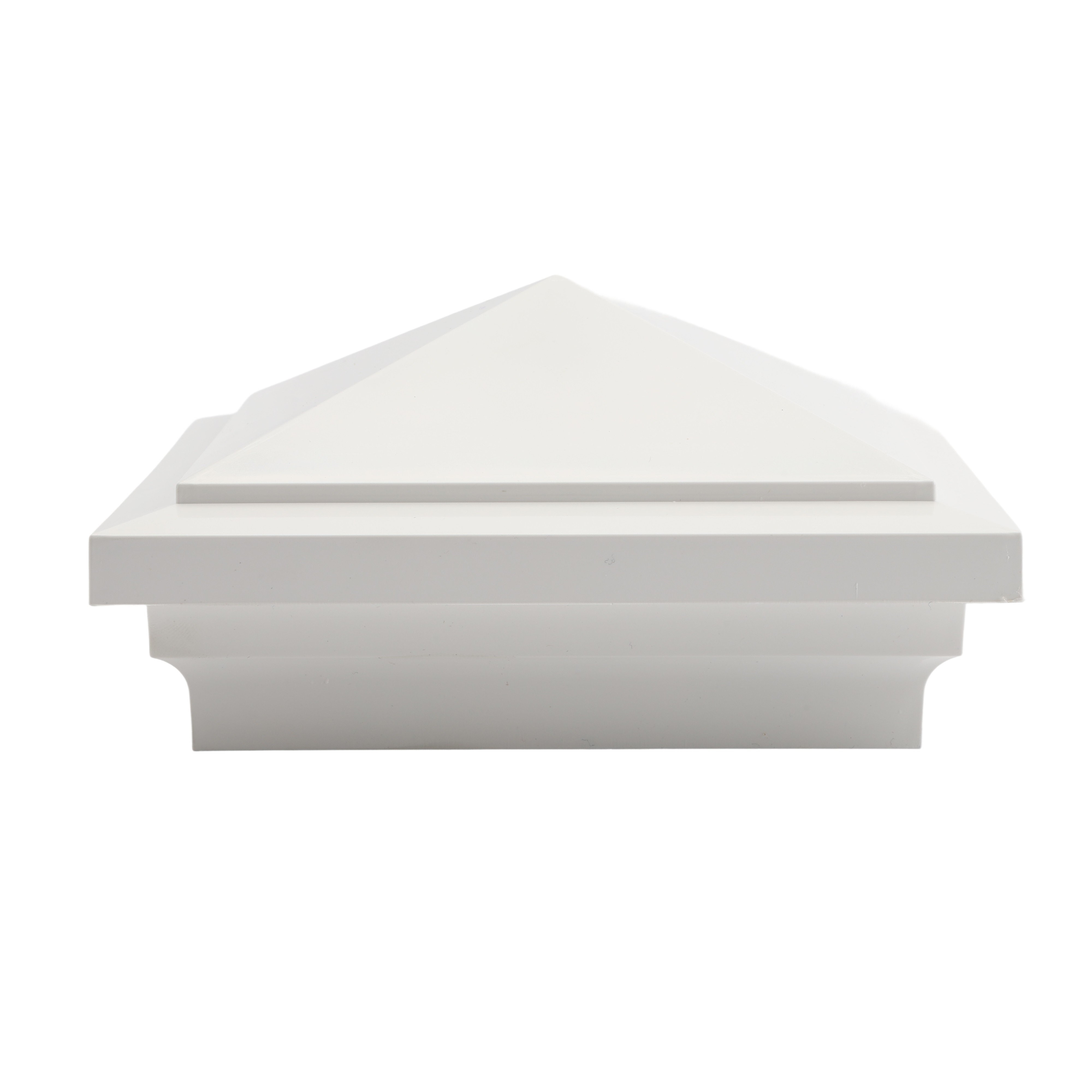 4" X 4" Haven Style Vinyl Post Cap for Vinyl Fence and Railing (White ...