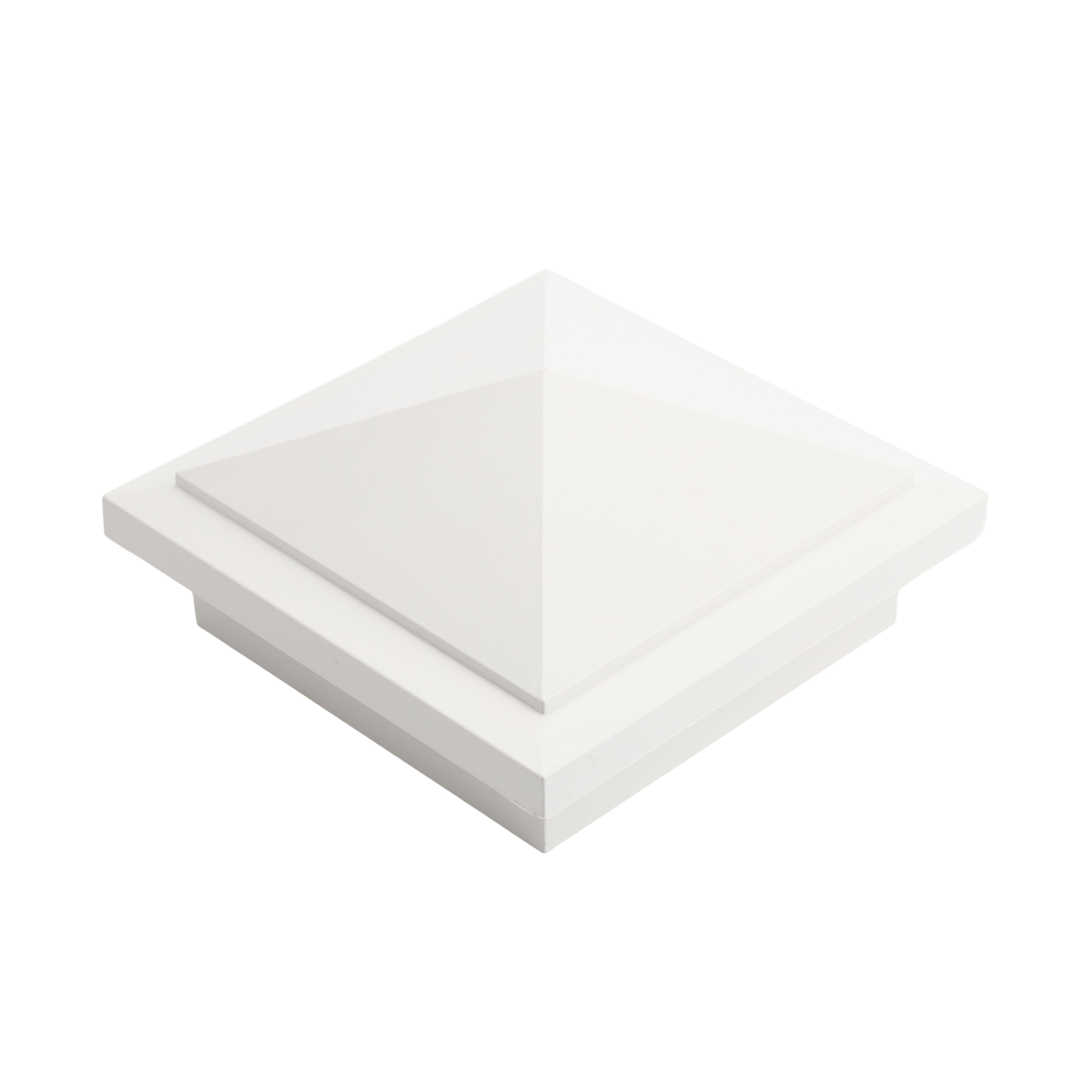 4" X 4" Haven Style Vinyl Post Cap for Vinyl Fence and Railing (White ...