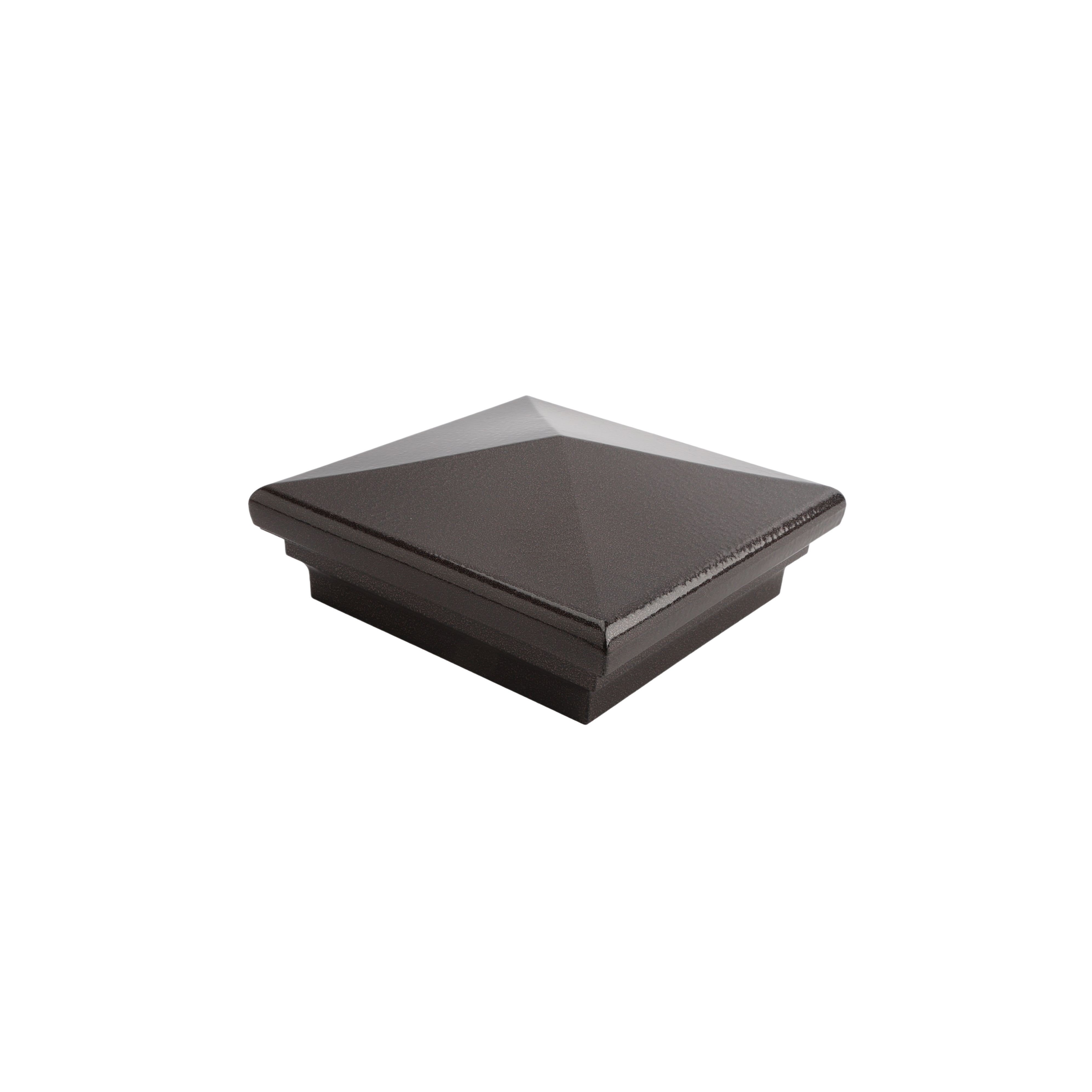 4" x 4" Neptune Style Vinyl Post Cap - Antique Brown | Vinyl Fence Fittings