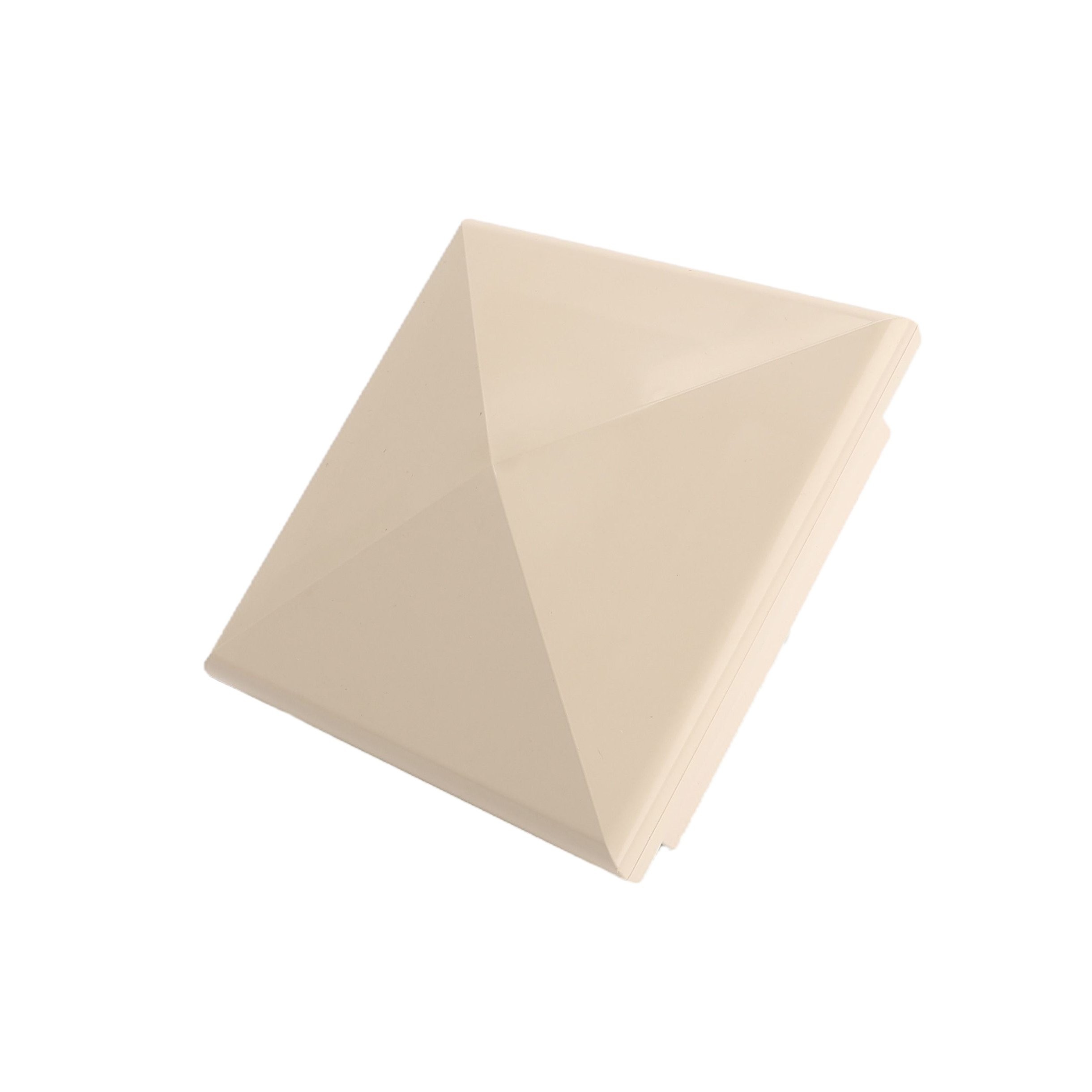 4" X 4" Neptune Style Vinyl Post Cap for Vinyl Fence and Railing (Beige ...