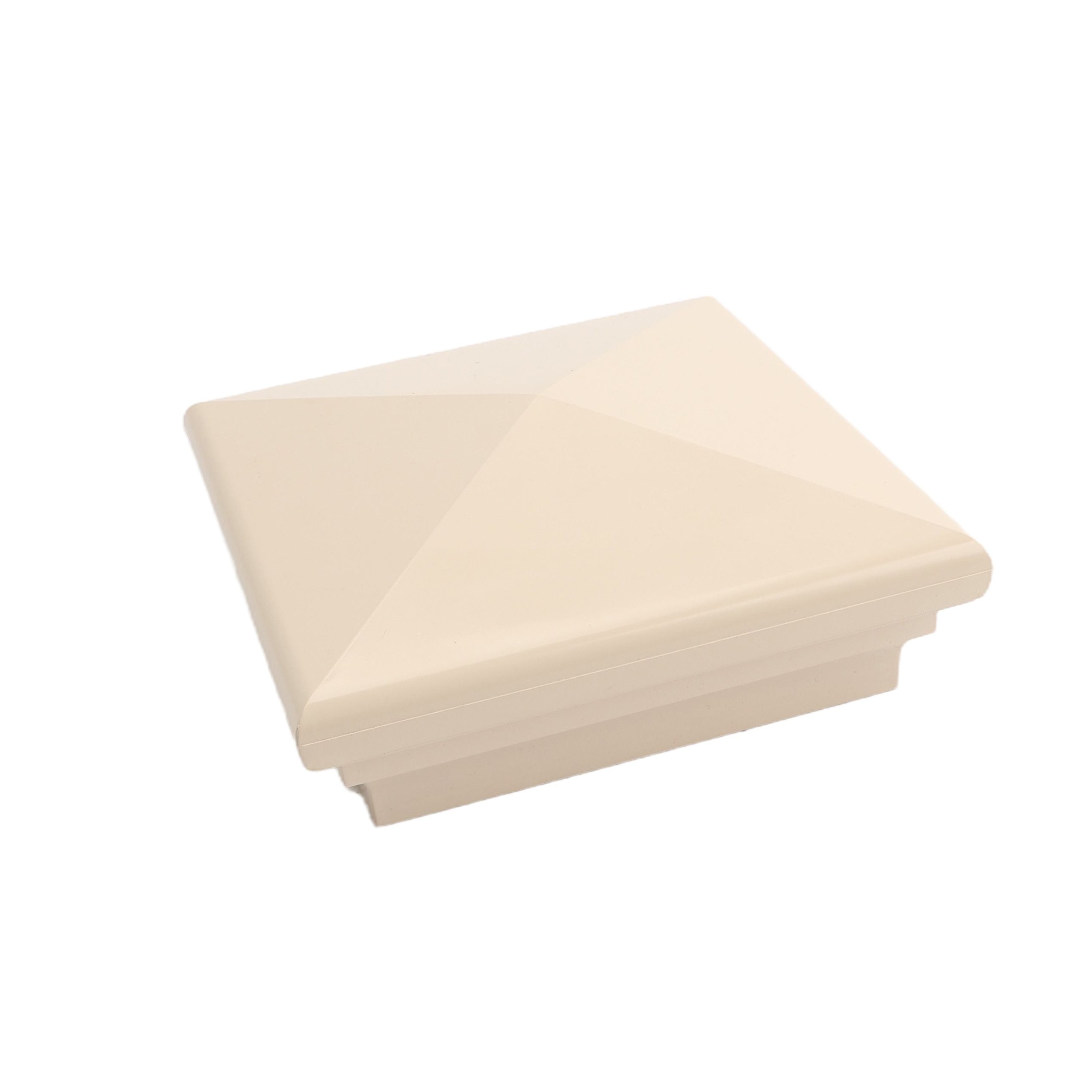 4" X 4" Neptune Style Vinyl Post Cap for Vinyl Fence and Railing (Beige ...