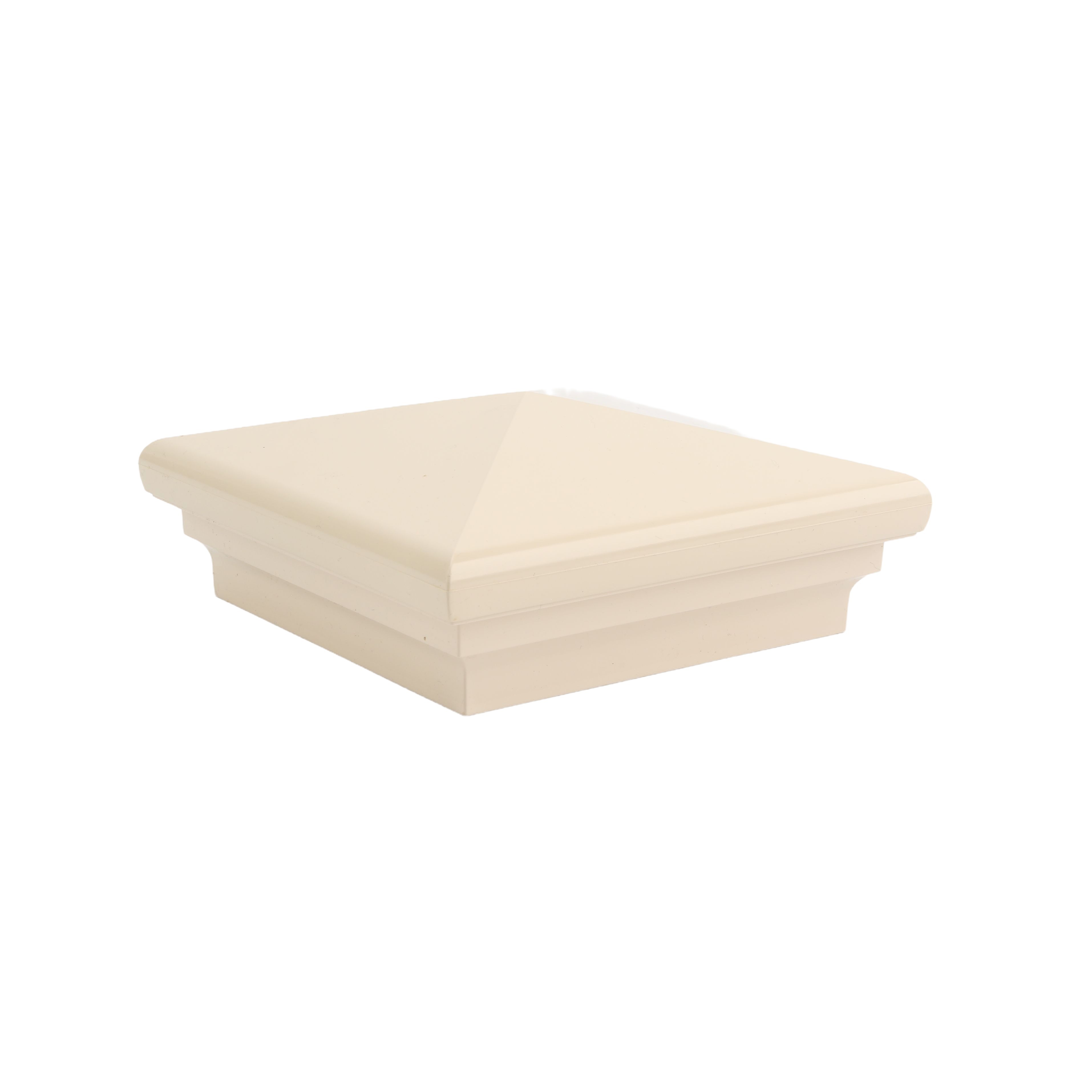 4" X 4" Neptune Style Vinyl Post Cap for Vinyl Fence and Railing (Beige ...