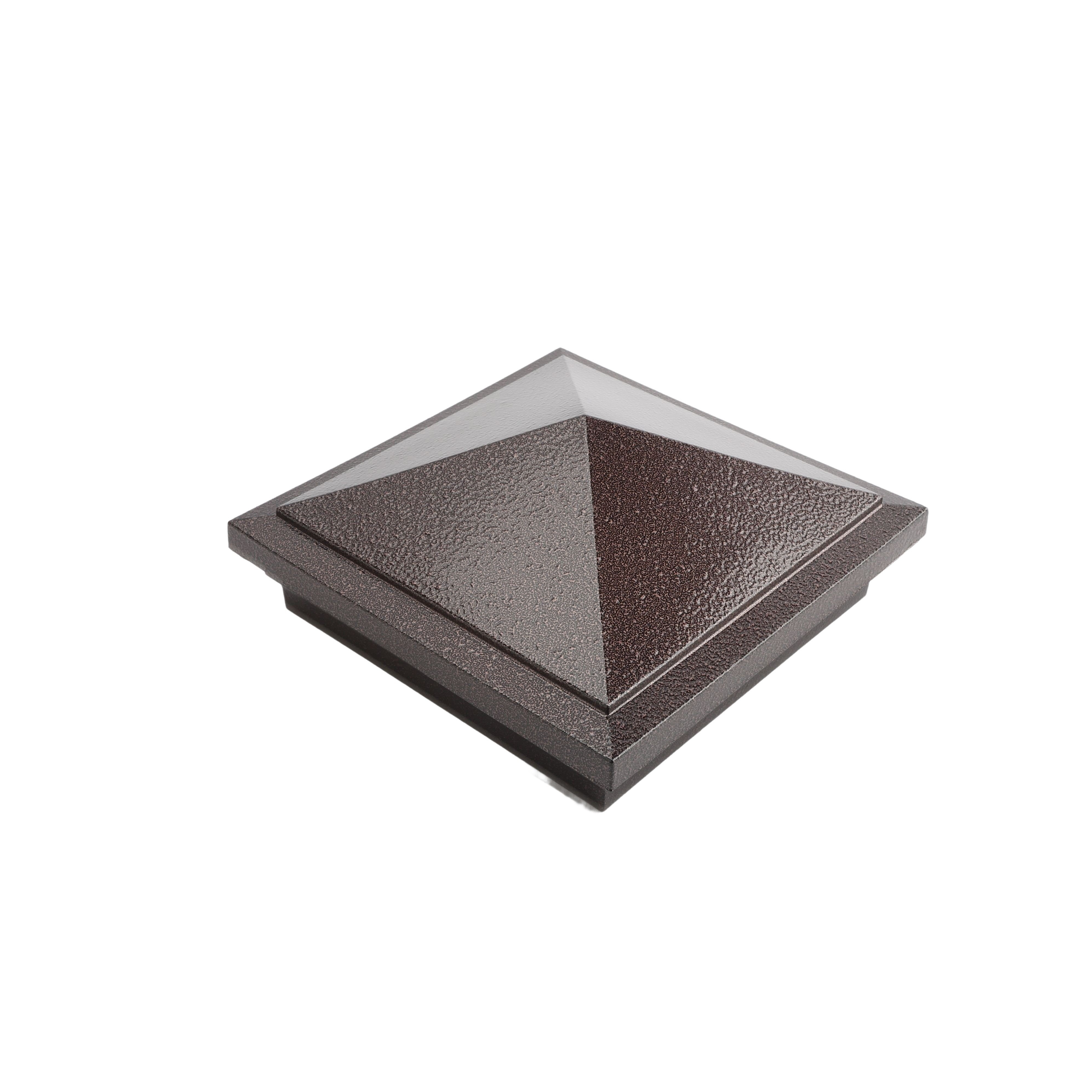 5" x 5" Haven Style Vinyl Post Cap - Antique Brown | Vinyl Fence Fittings