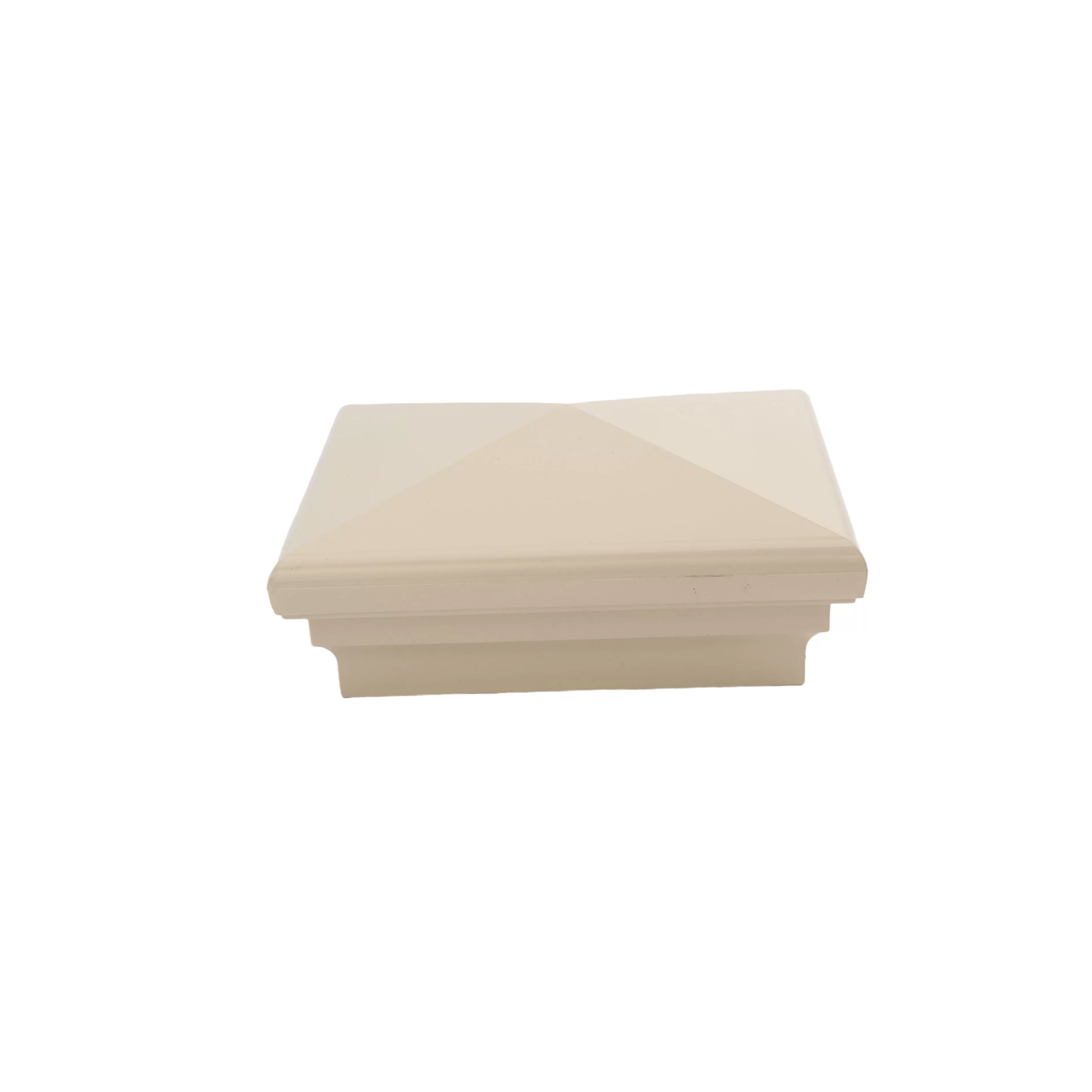 4.5" (4 1/2" x 4 1/2") Neptune Style Vinyl Post Cap - Beige | Vinyl ...