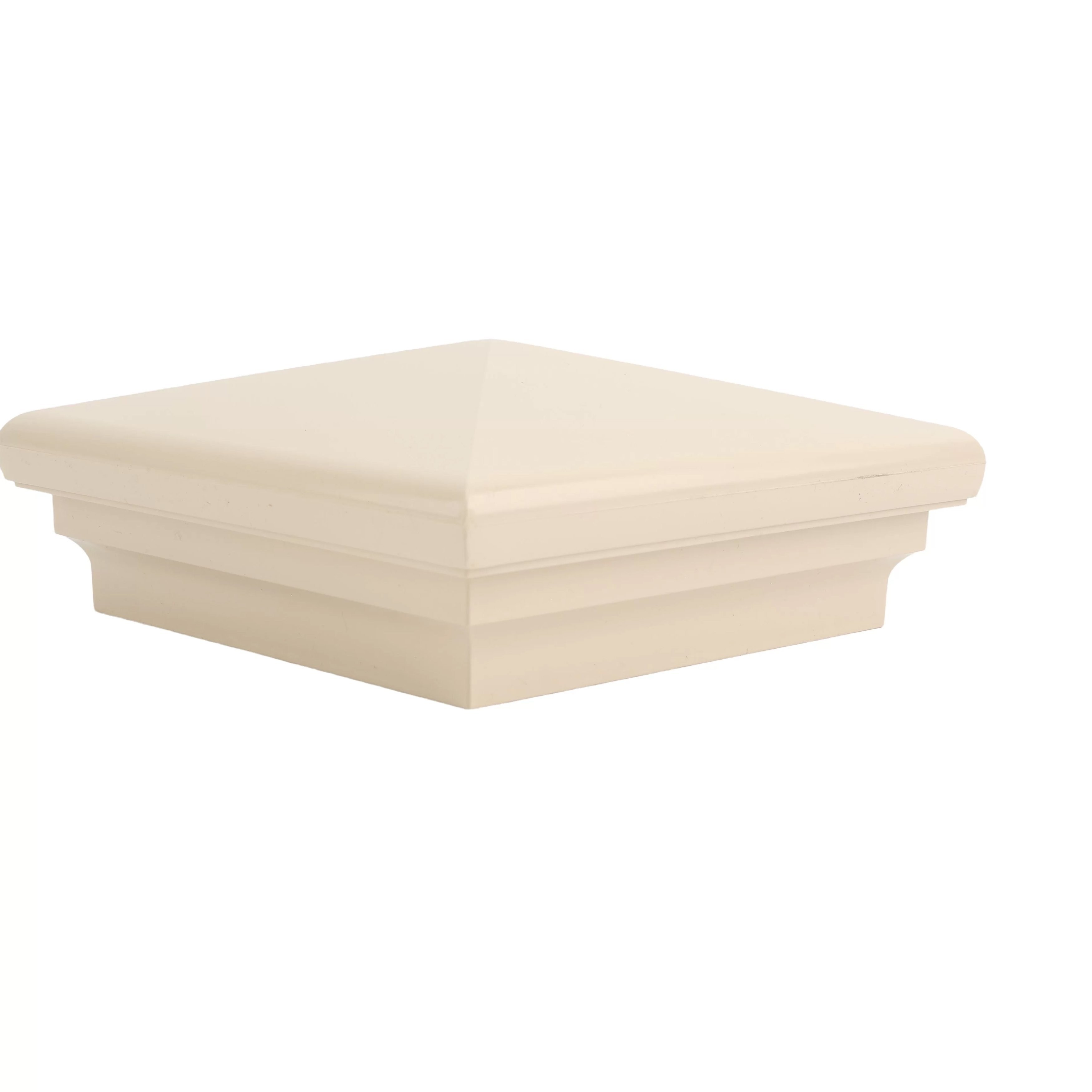 4.5" (4 1/2" x 4 1/2") Neptune Style Vinyl Post Cap - Beige | Vinyl ...