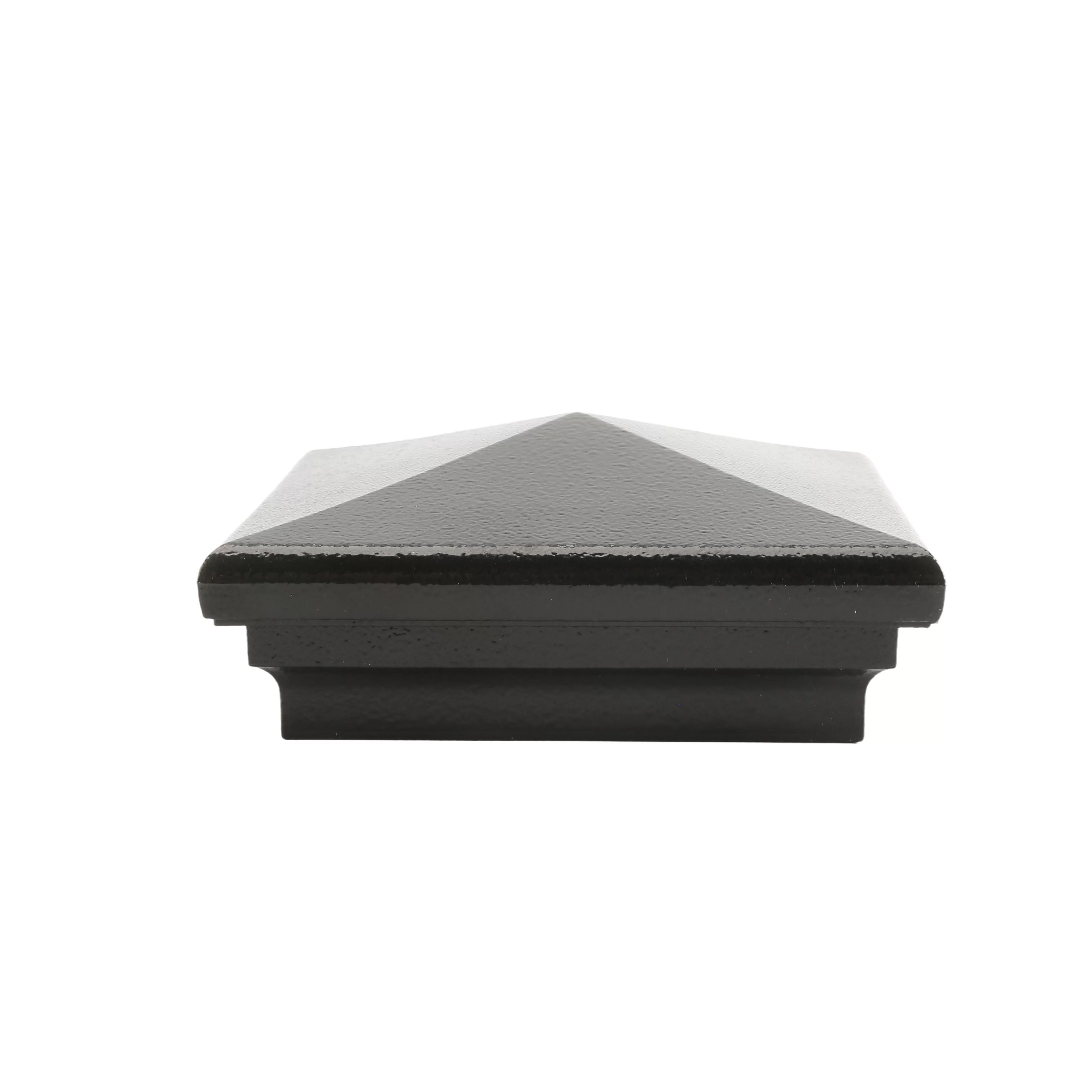 4.5" (4 1/2" x 4 1/2") Neptune Style Vinyl Post Cap - Hammertone Black ...