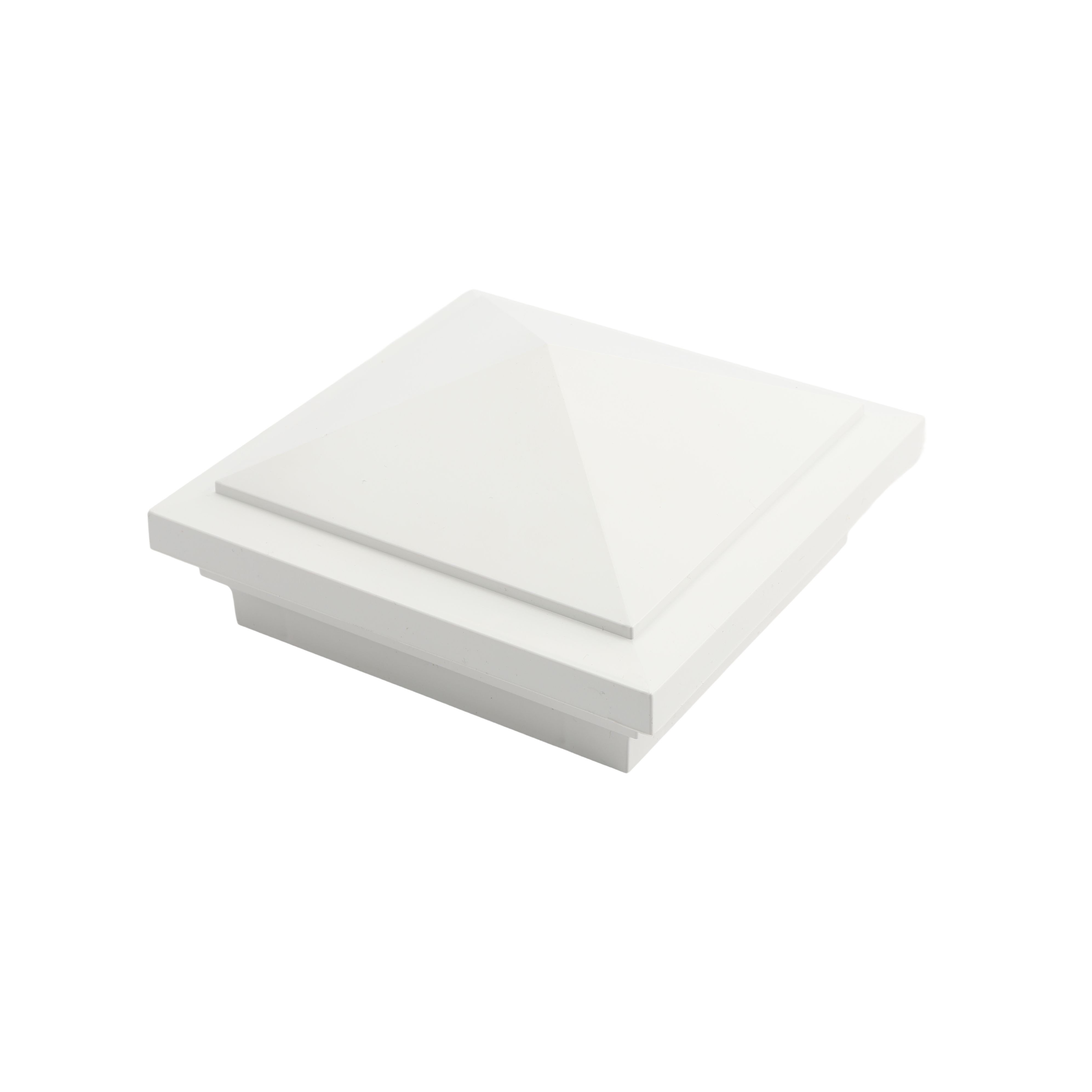 4.5" sq Haven Style Vinyl Post Cap for Vinyl Fence and Railing (White ...