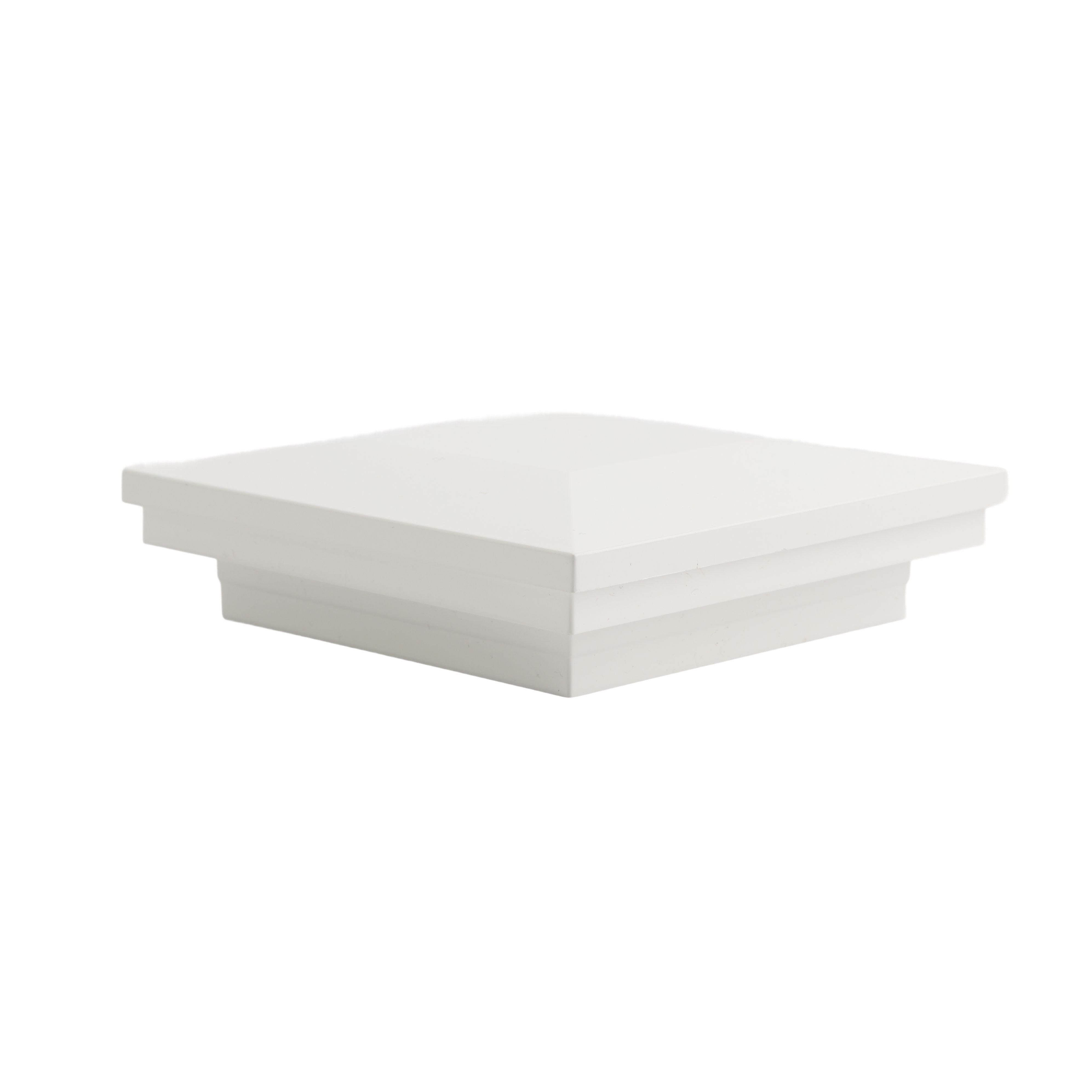 3" x 3" Sq. Ornamental Vinyl Post Cap - 1742W - White | Vinyl Fence ...