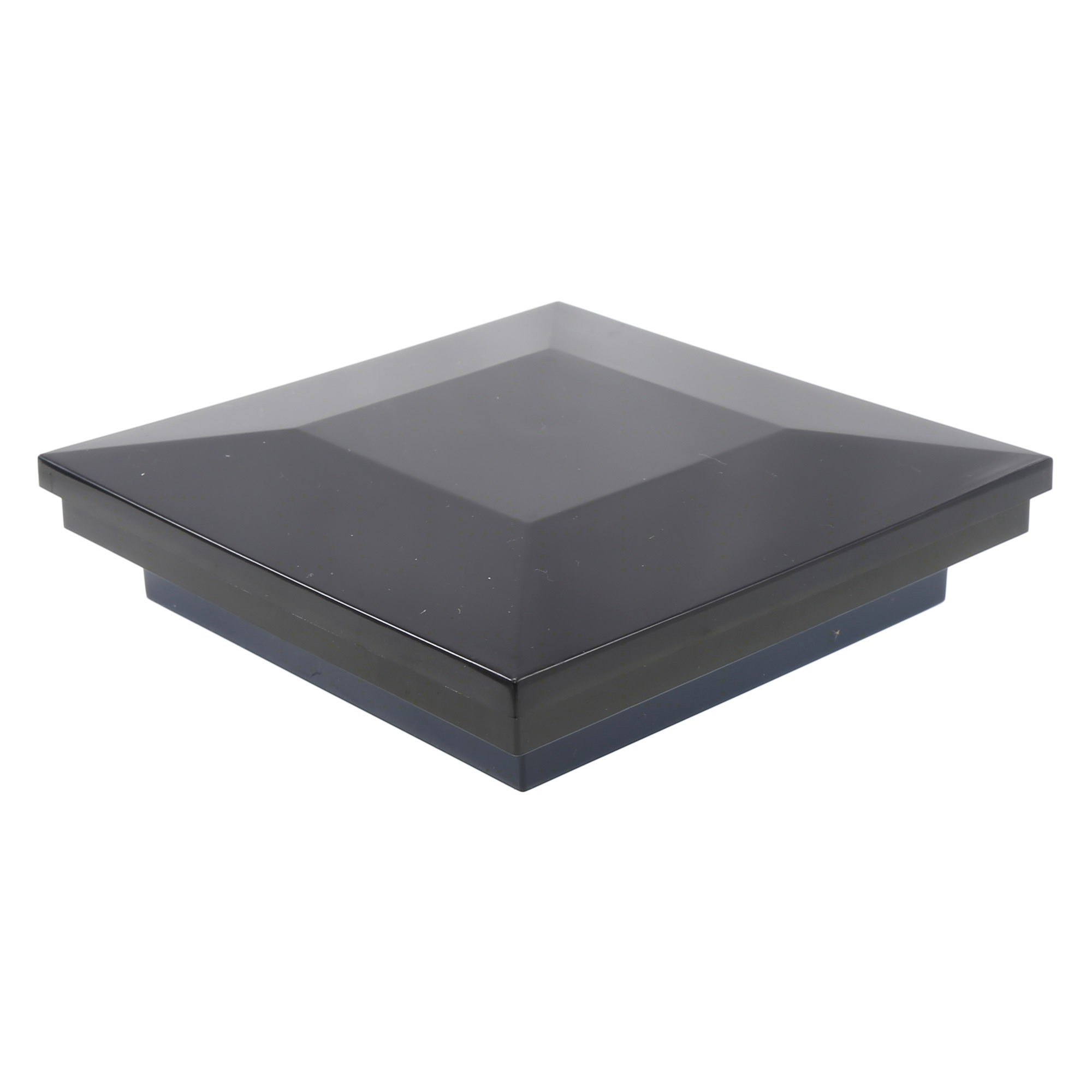 3 1/2" x 3 1/2" Sq. Ornamental Vinyl Post Cap - 1743B - Black | Vinyl ...
