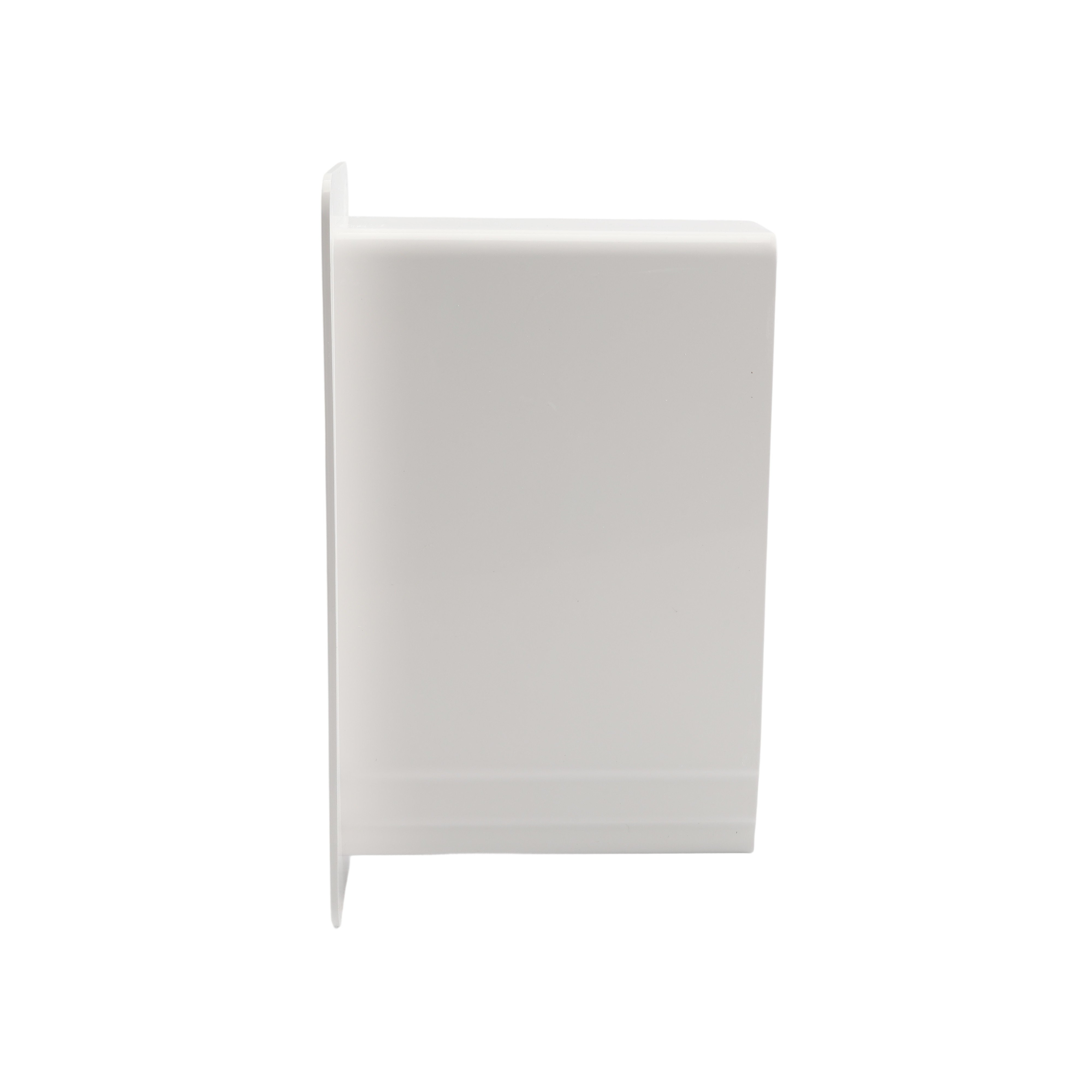 2" x 7" x 5" Privacy Panel Gate Socket (White) | Vinyl Fence Fittings