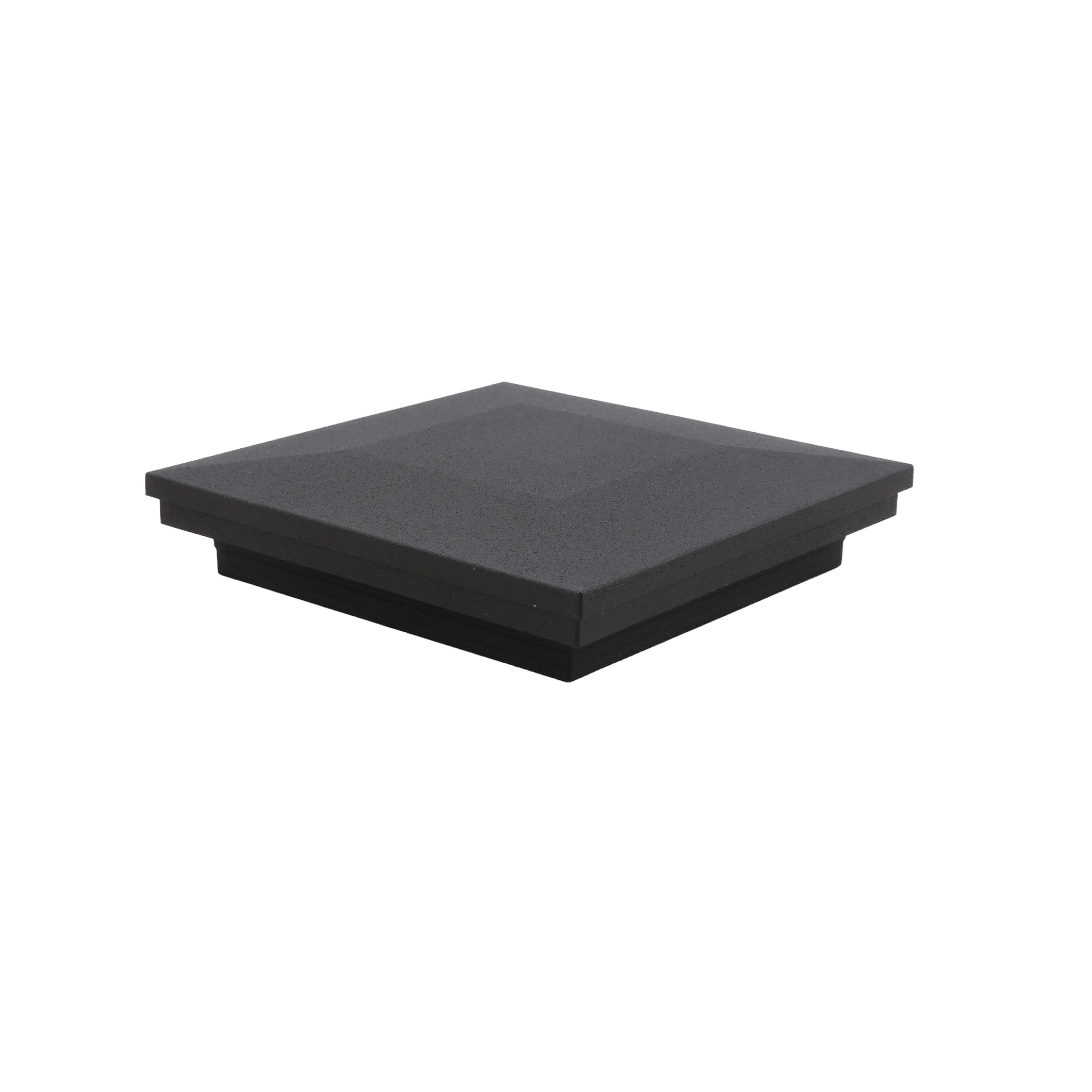 4" x 4" Sq. Ornamental Fence Post Cap - 1775BLKMATTE - Black Matte ...