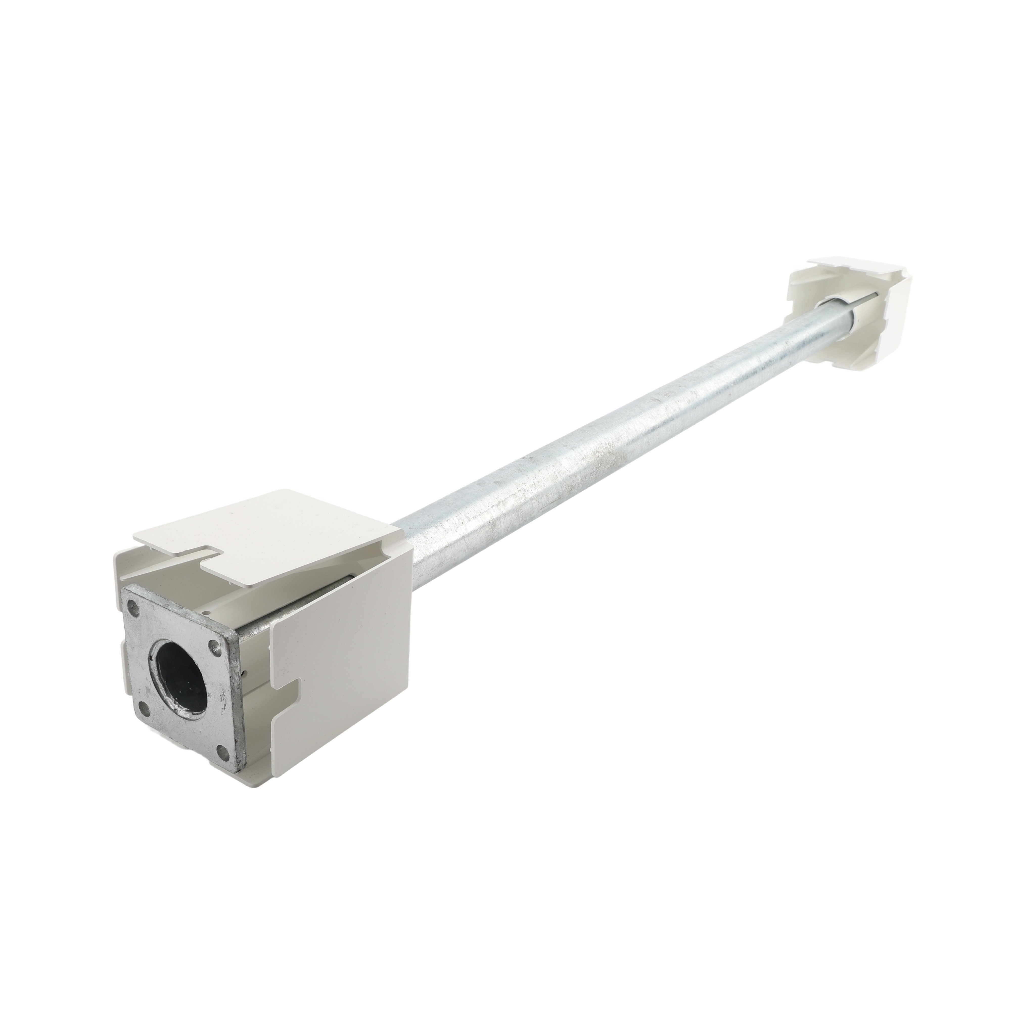 LMT 5" x 48" Schedule 40 Galvanized Steel Rook Fence Post Mount w ...