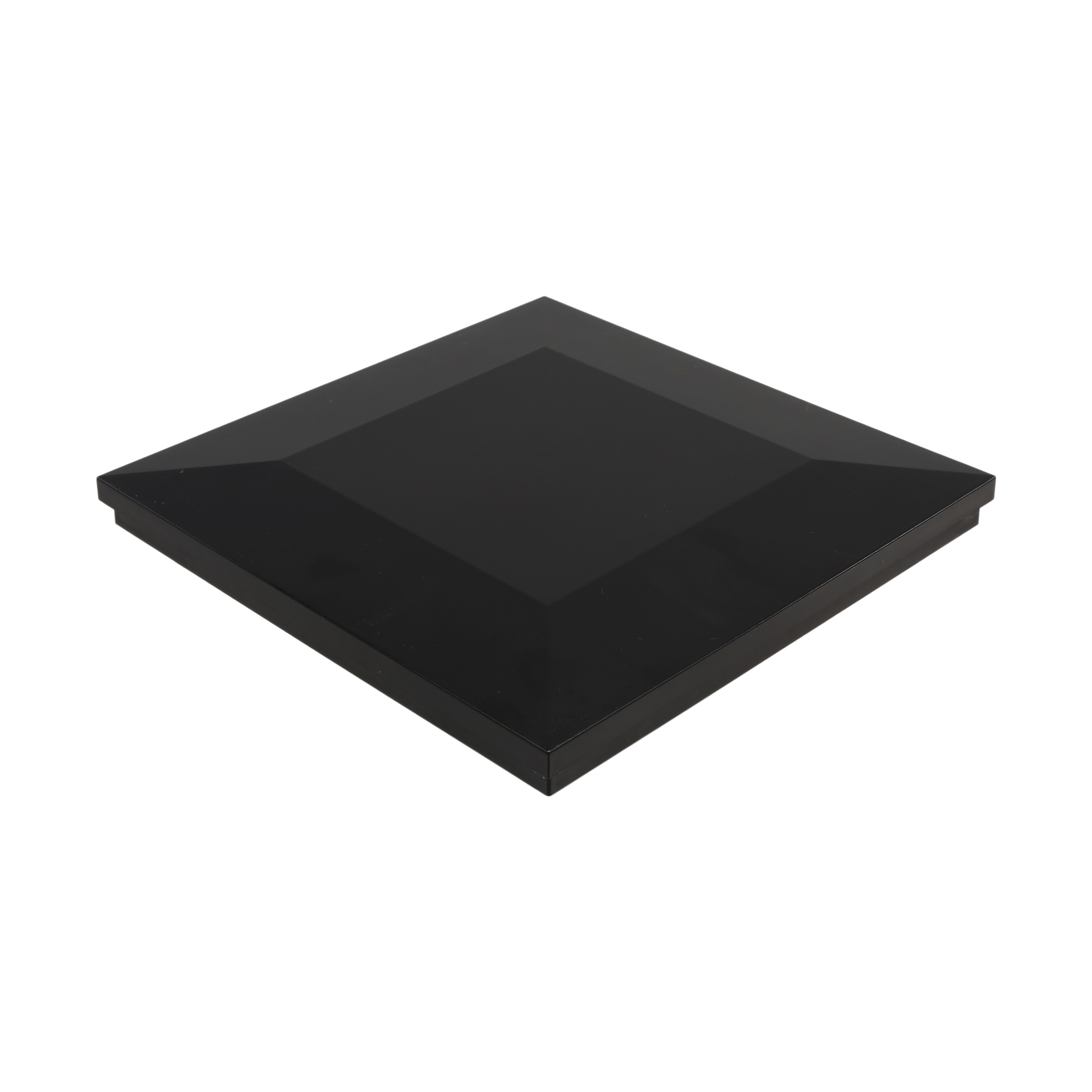 5 1/2" x 5 1/2" Sq. Ornamental Vinyl Post Cap - 1799BLK - Black | Vinyl ...