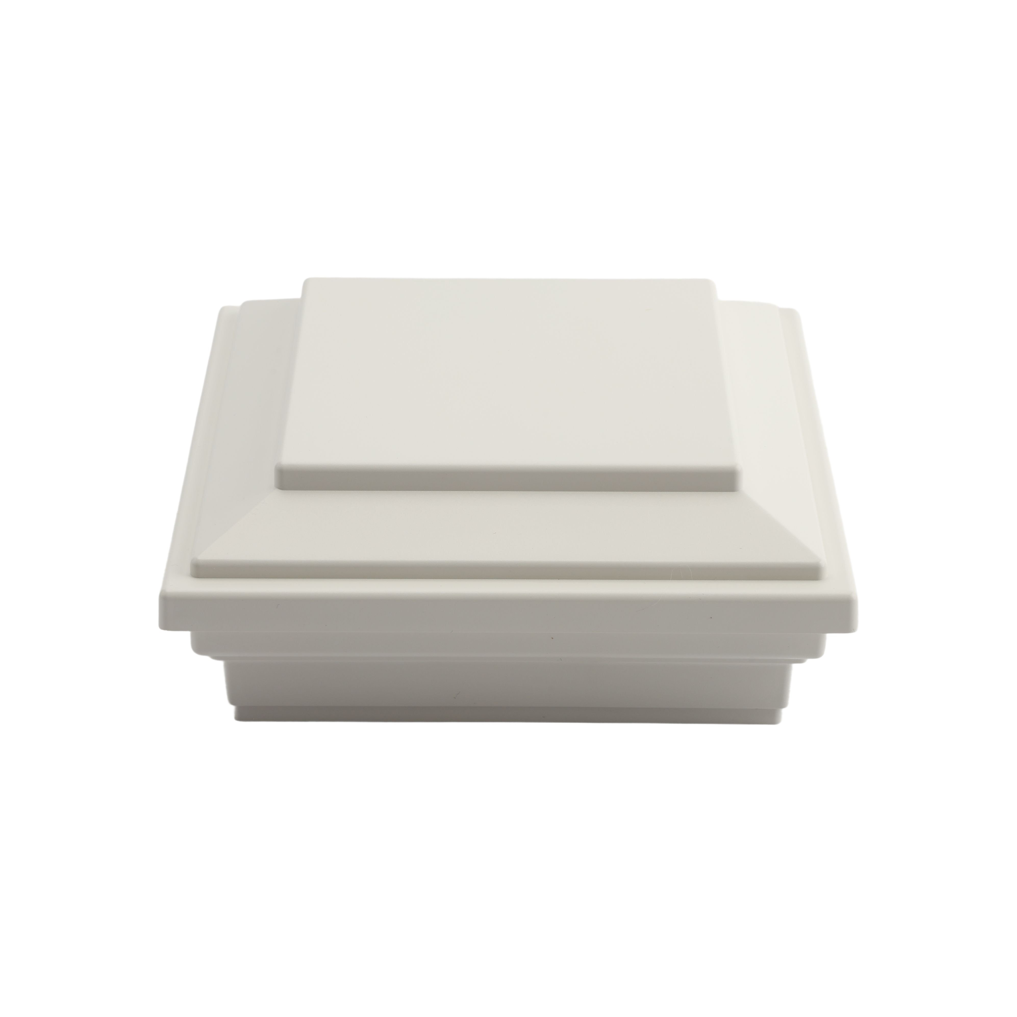 4 1/2" x 4 1/2" Sq. Trex Classic Off-White Vinyl Flat Top New England ...