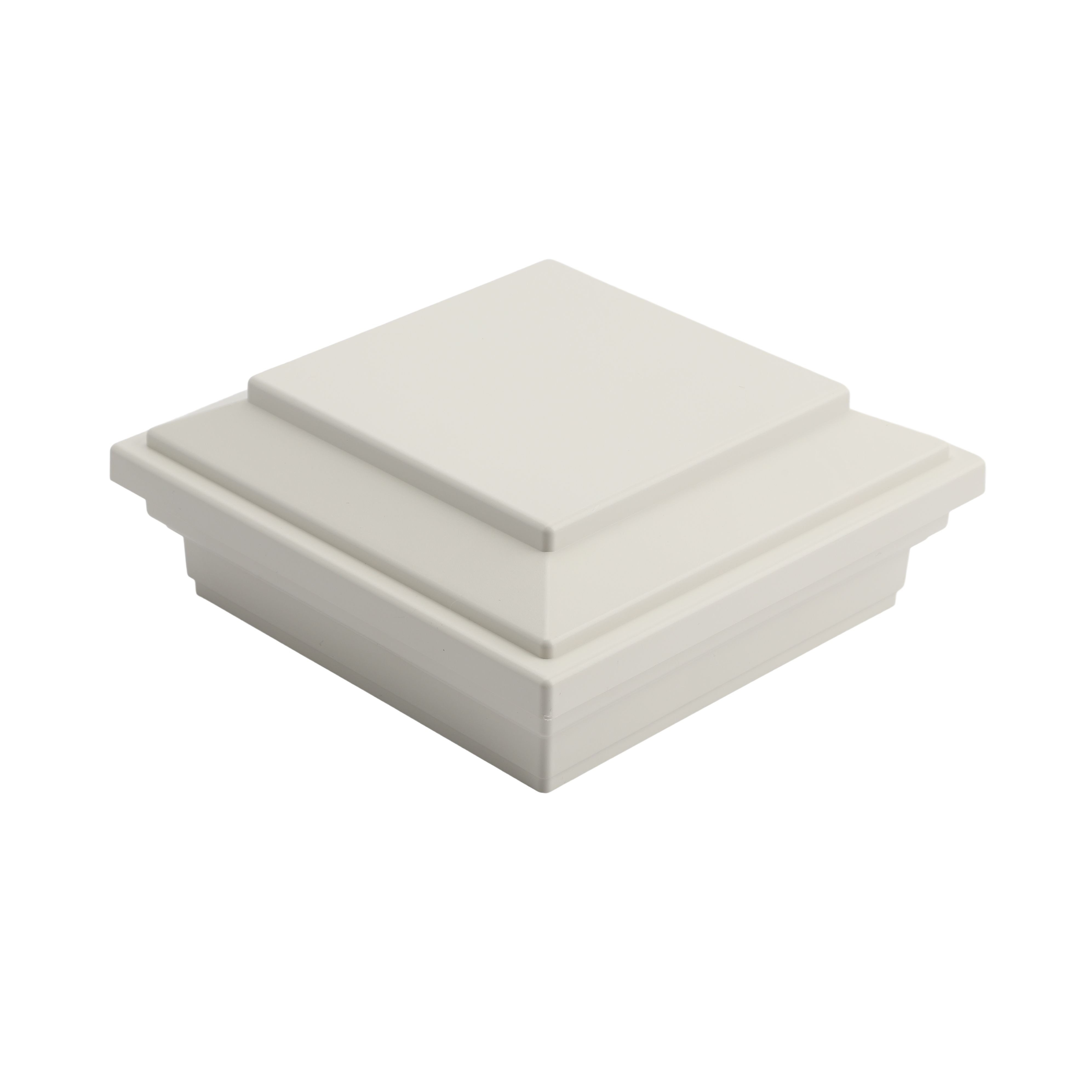 4 1/2" x 4 1/2" Sq. Trex Classic Off-White Vinyl Flat Top New England ...